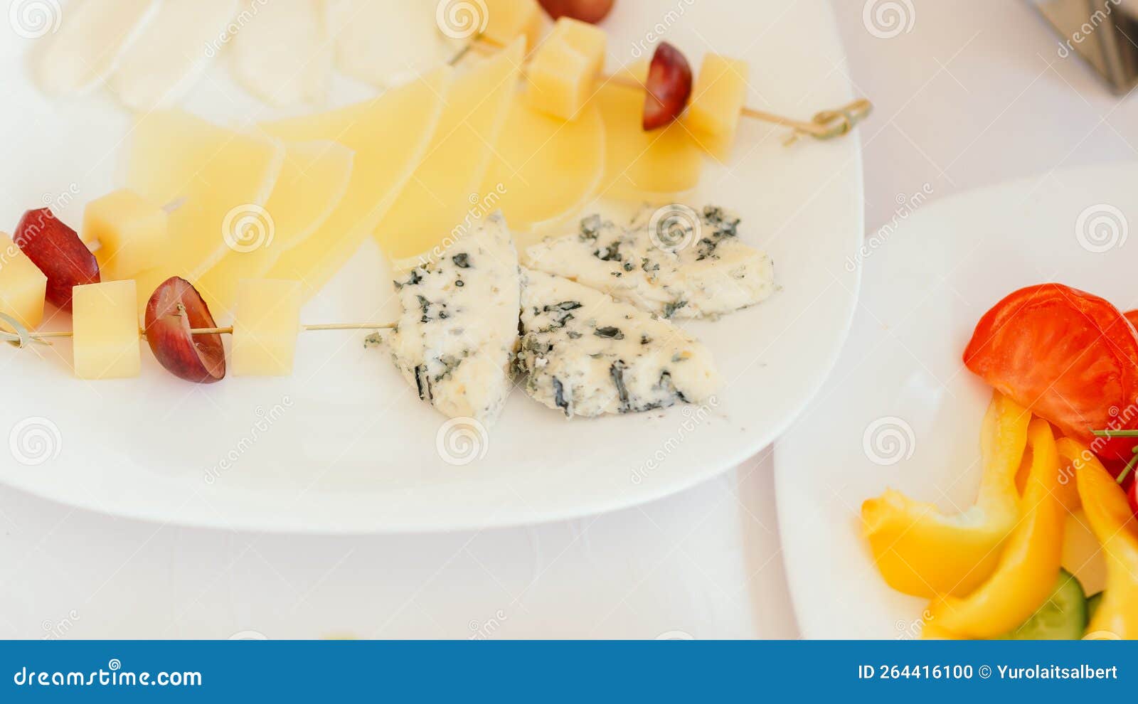 Cheese Platter on the Table in the Restaurant Stock Photo - Image of ...