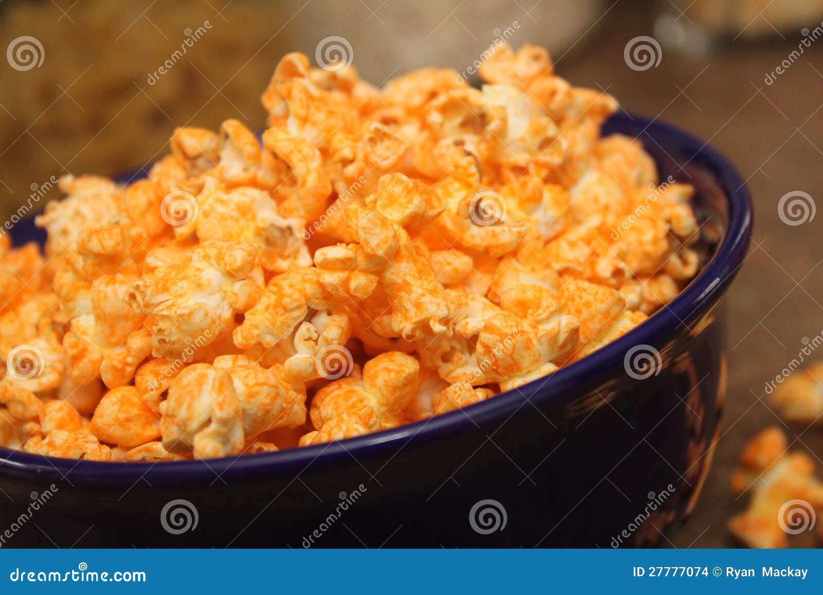 Cheese popcorn stock photo. Image of bowl, blue, cheese - 27777074