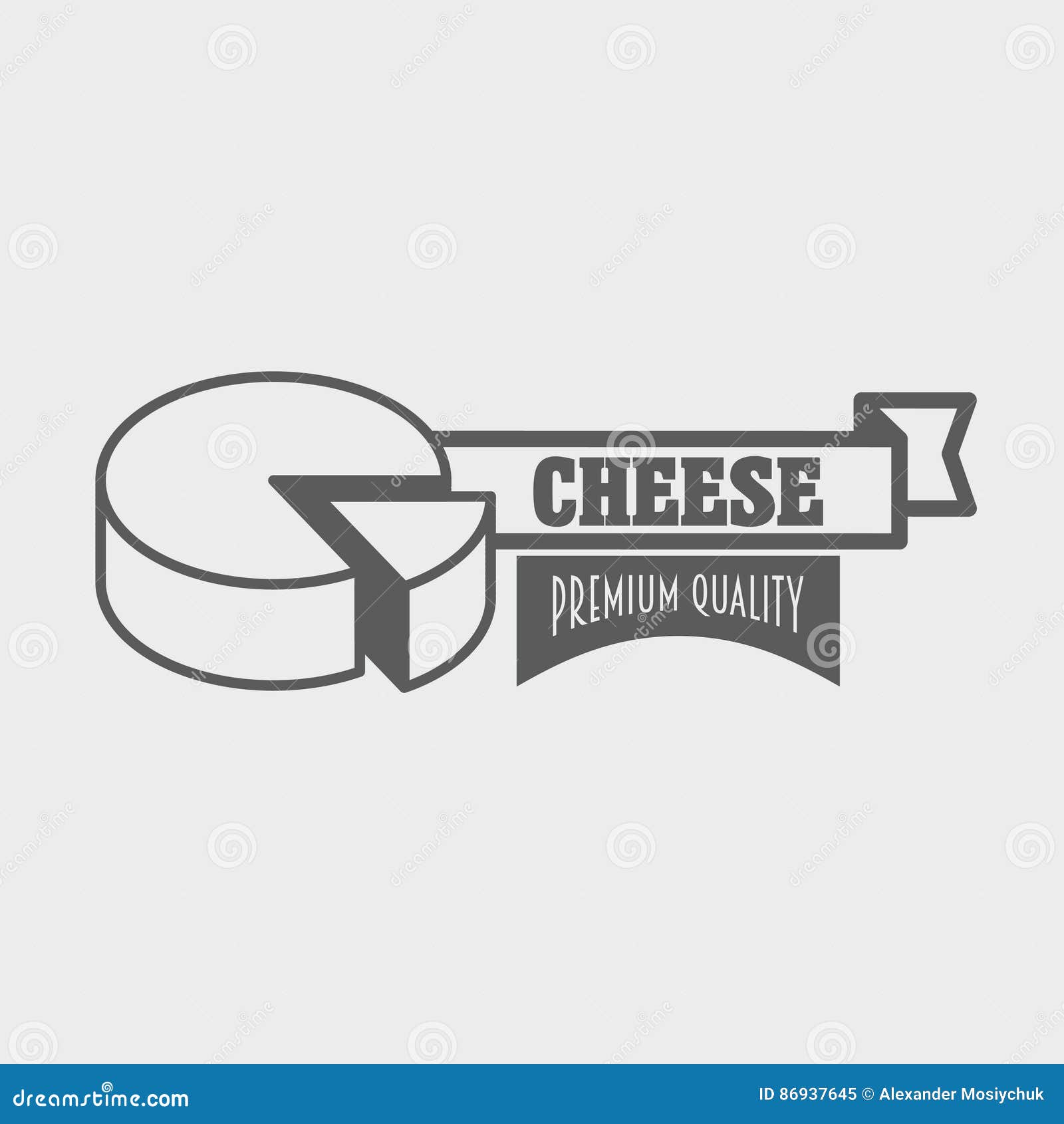 Cheese Premium Quality Logo, Symbol or Label Design Stock Vector ...
