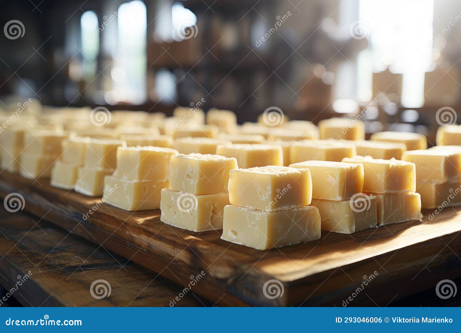 Cheese Production Unfolds in a Dairy Factory Stock Illustration ...