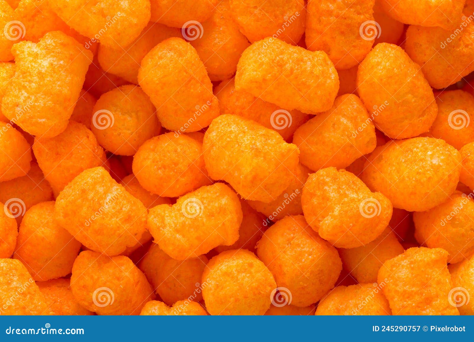 Cheese Puff Background stock image. Image of food, heap - 245290757