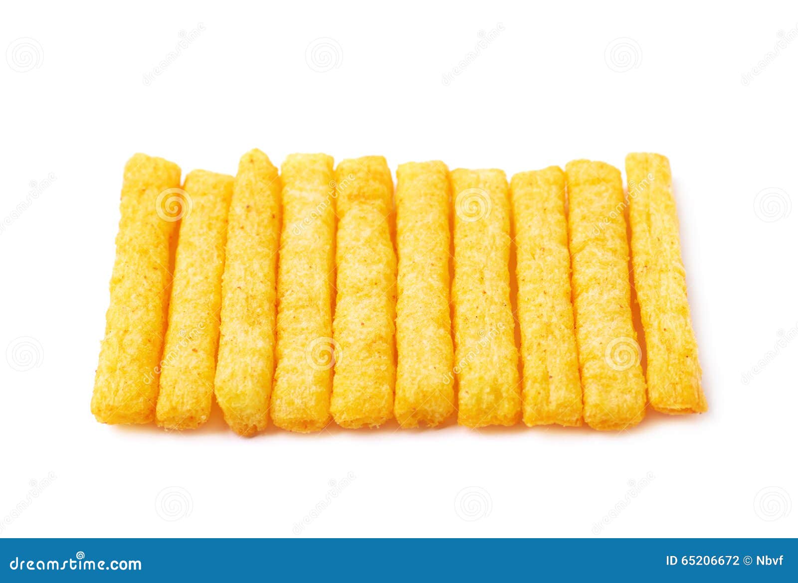 Cheese Puff Sticks Isolated Stock Photo - Image of seasoned, eating ...