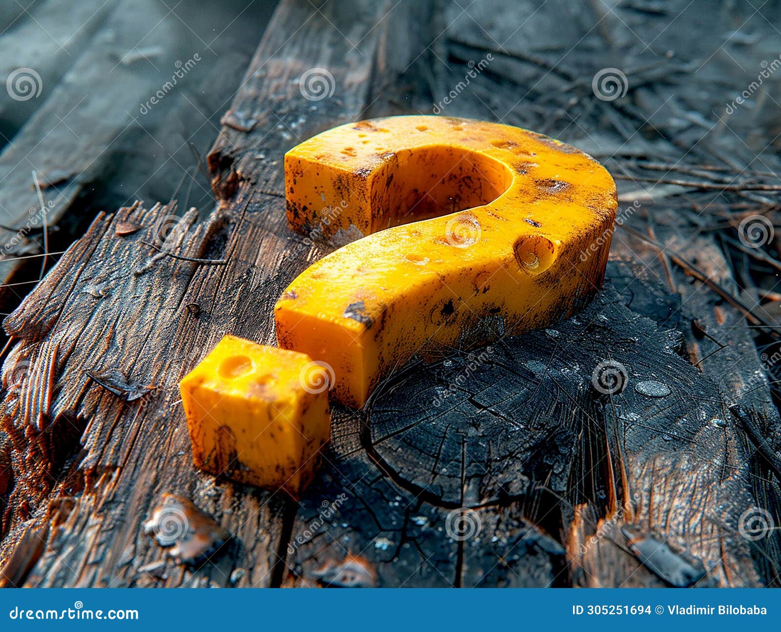 Cheese is a Question Mark in the Kitchen Interior Stock Illustration ...