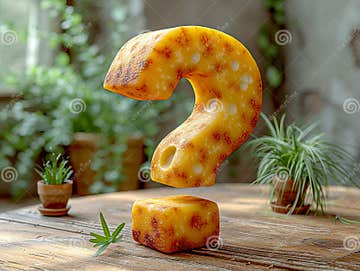 Cheese is a Question Mark in the Kitchen Interior Stock Illustration ...