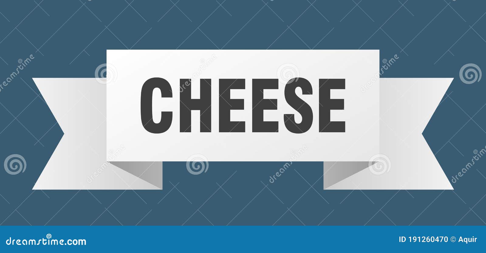 Cheese ribbon. stock vector. Illustration of label, banner - 191260470