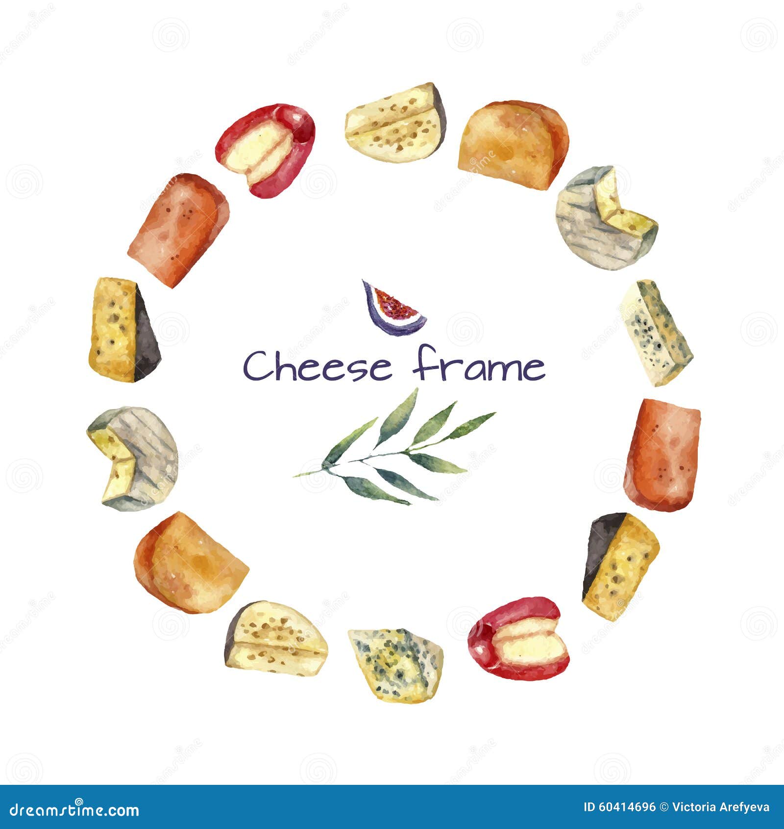 Cheese round frame. stock vector. Illustration of camembert - 60414696