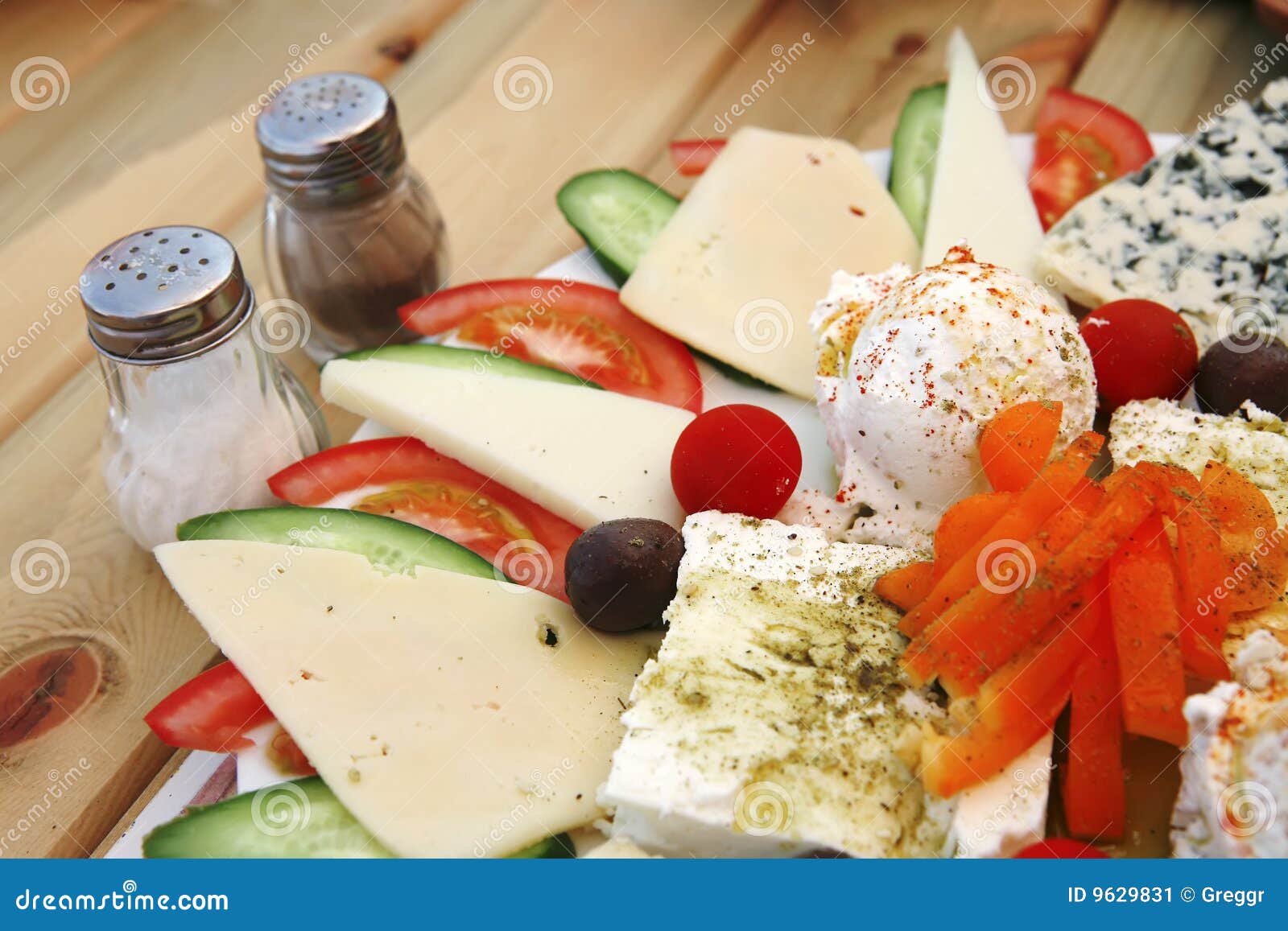 Cheese salad served stock image. Image of light, closeup - 9629831