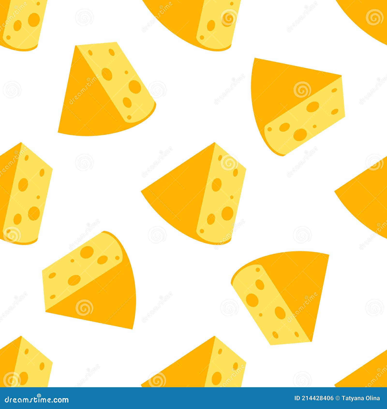 Cheese Seamless Pattern. Pieces of Yellow Cheese Stock Vector ...