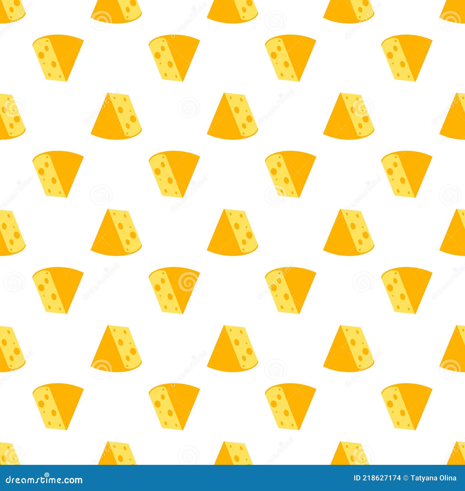 Cheese Seamless Pattern. Pieces of Yellow Cheese, Stock Vector ...
