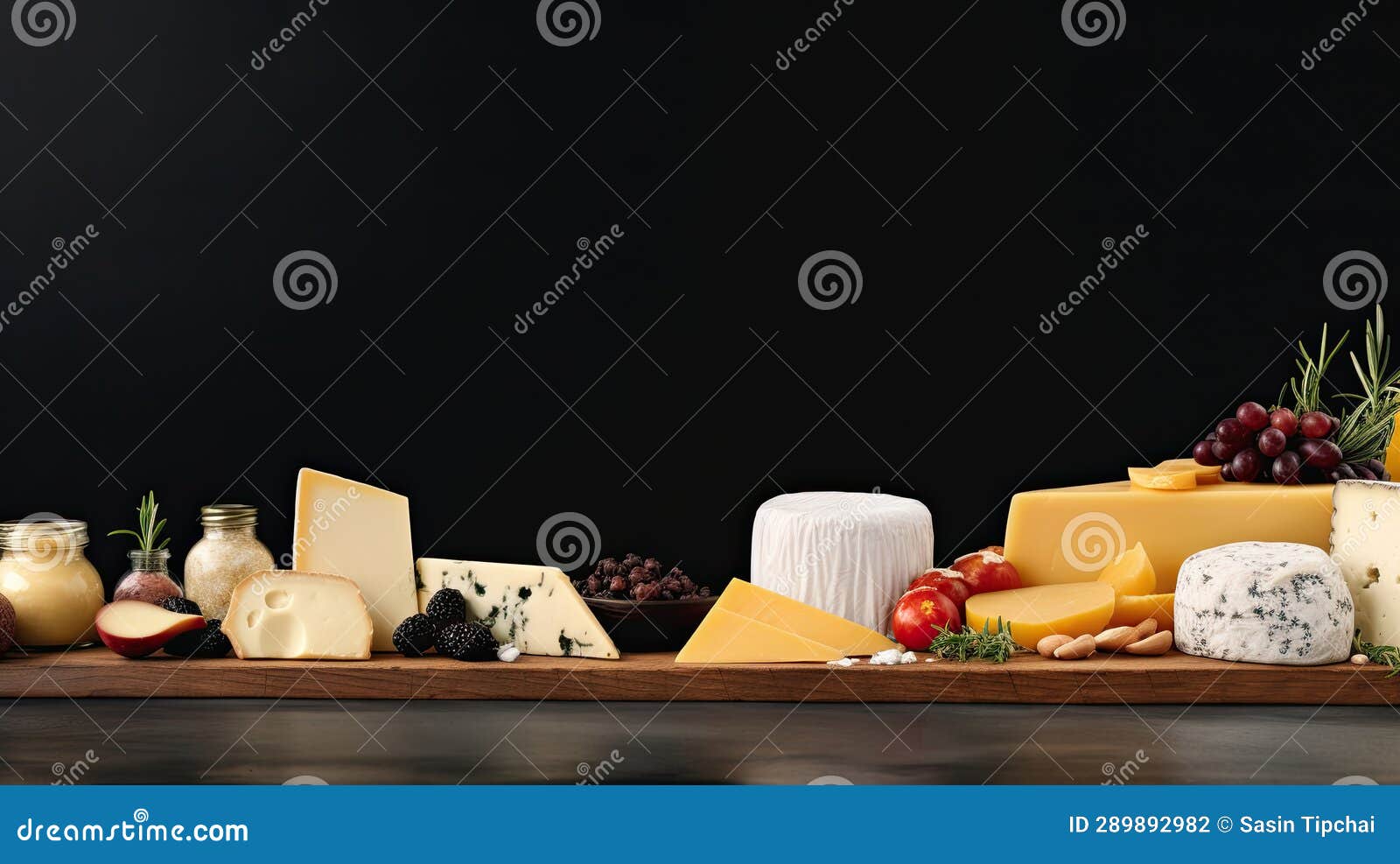 Cheese Section at a Fancy Buffet or a Supermarket Dairy Products ...