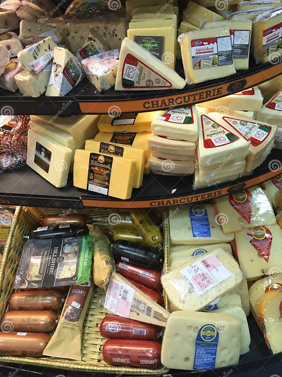 Cheese Section of a Grocery Store Editorial Stock Photo - Image of ...