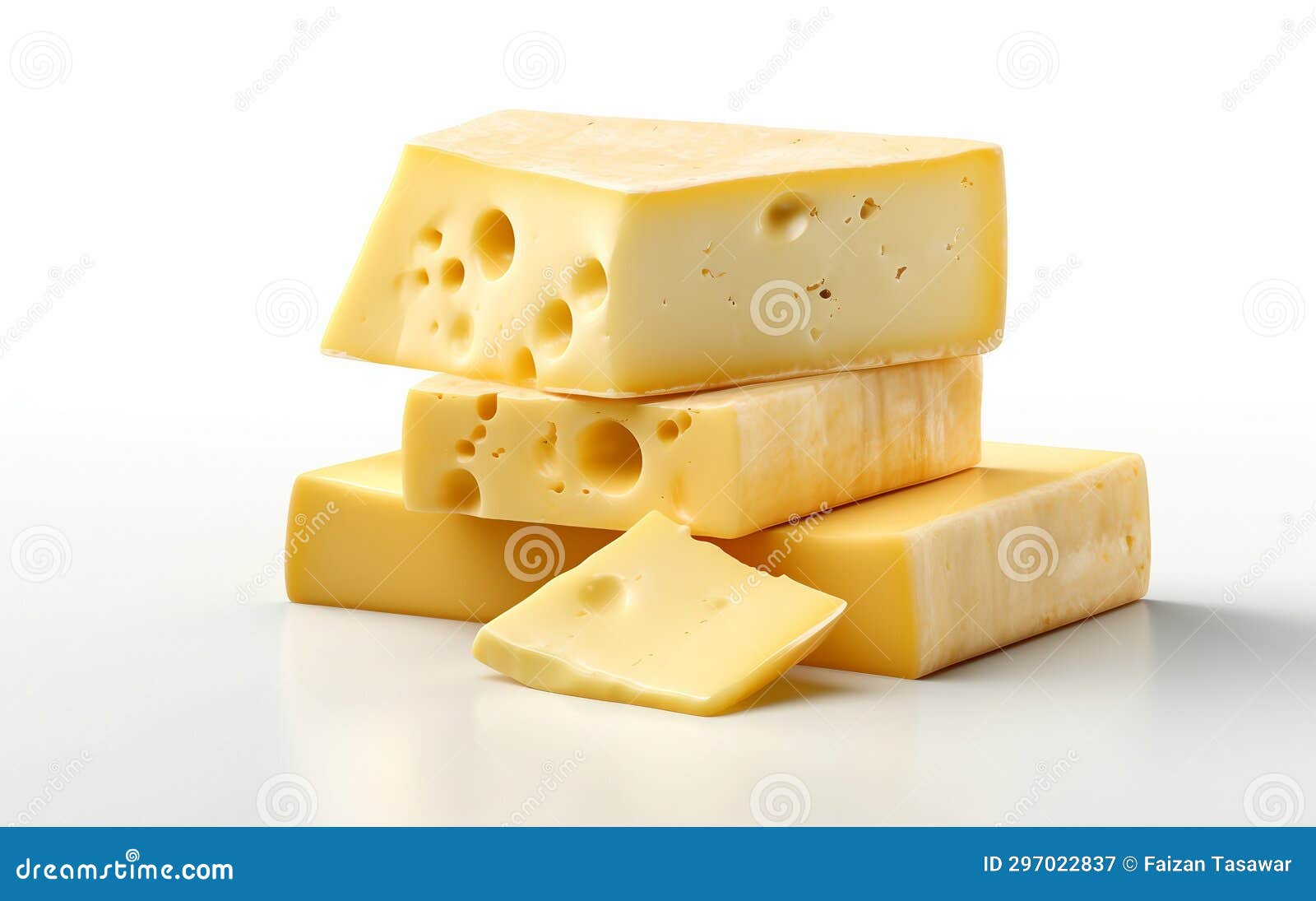 Cheese Section on See-through Surface -Generative Ai Stock Illustration ...