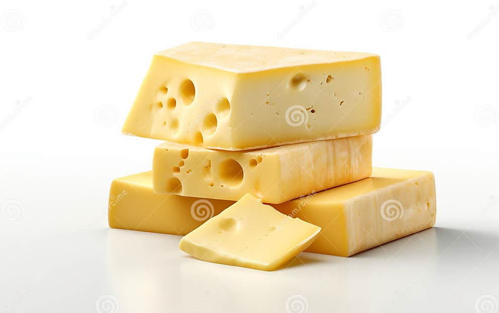 Cheese Section on See-through Surface -Generative Ai Stock Illustration ...