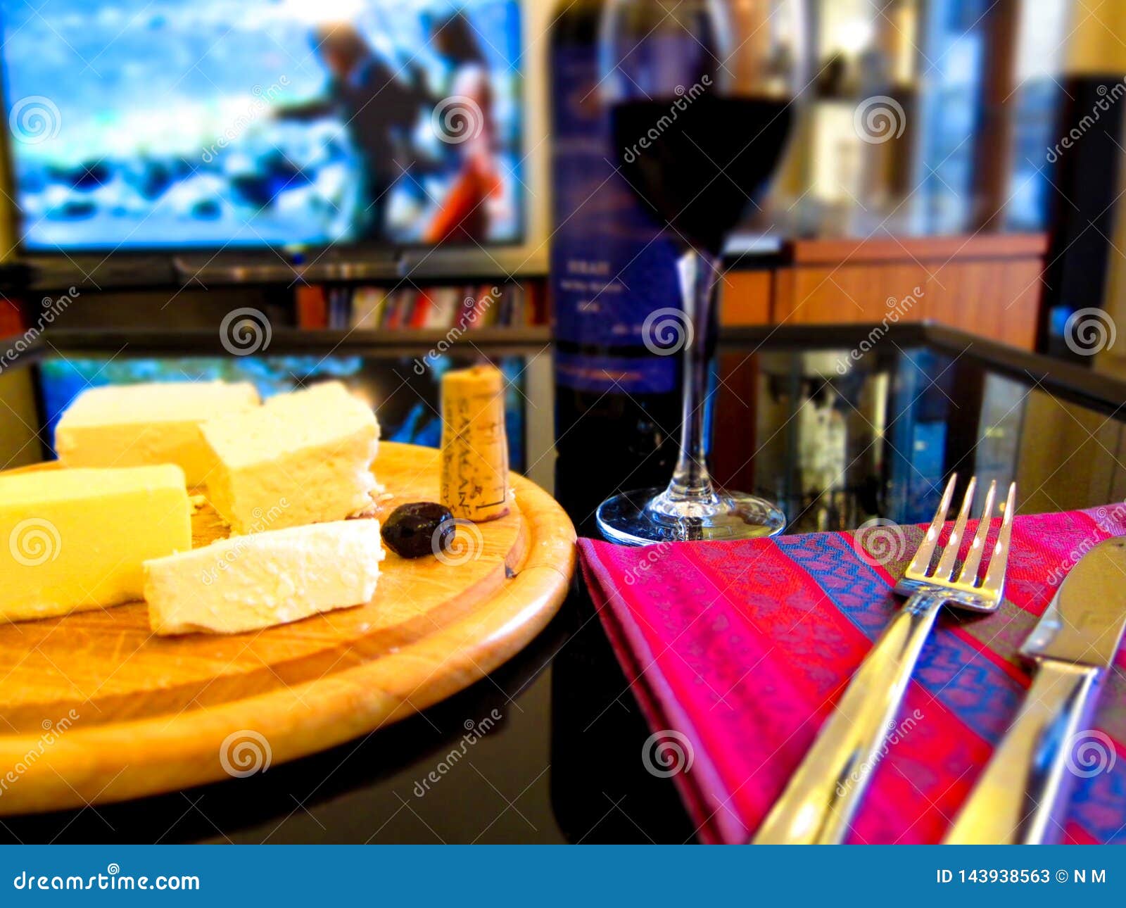 Cheese Selection Black Olive and Wine Stock Image - Image of owen ...