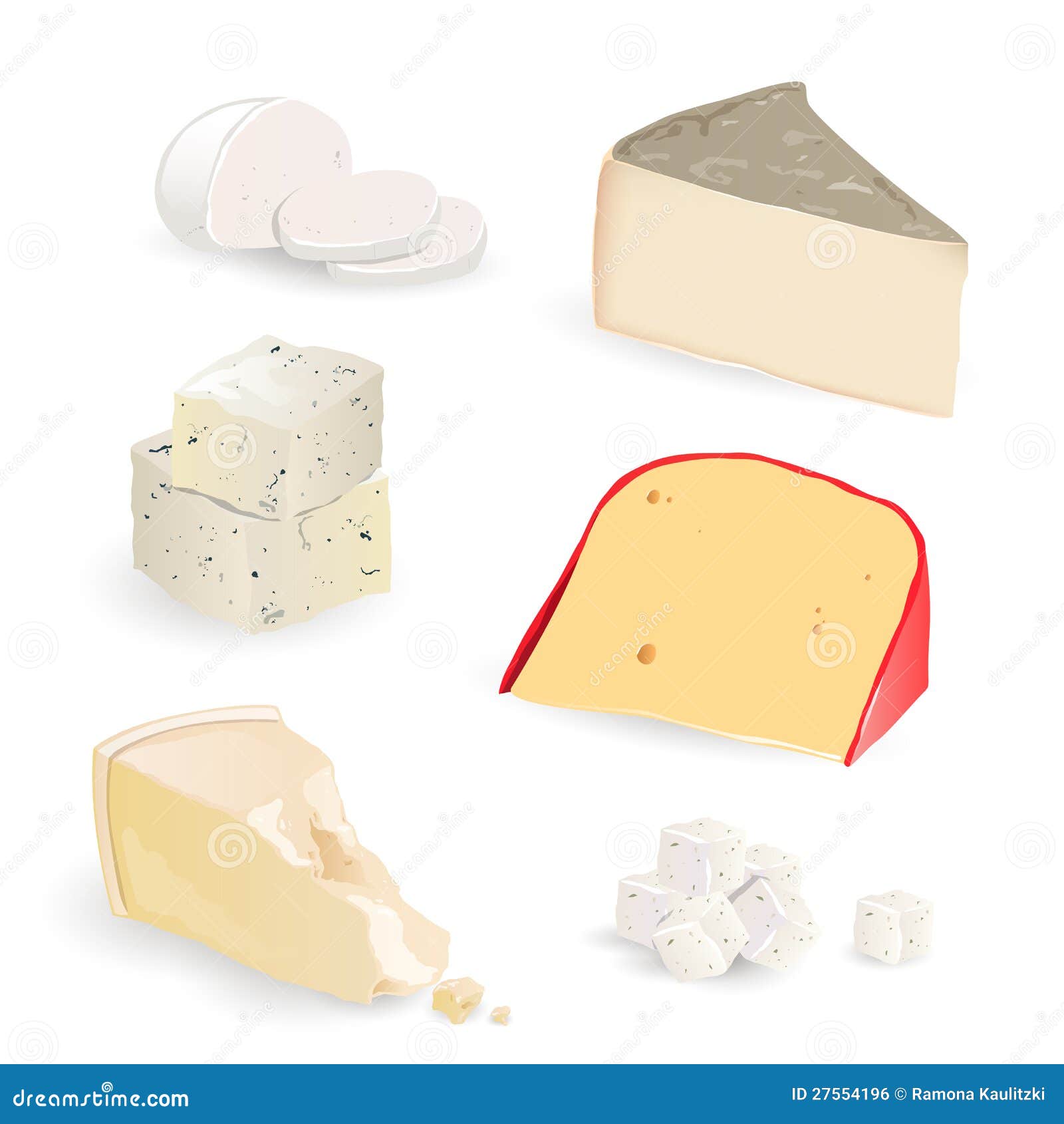 Cheese Set stock illustration. Illustration of parmesan - 27554196