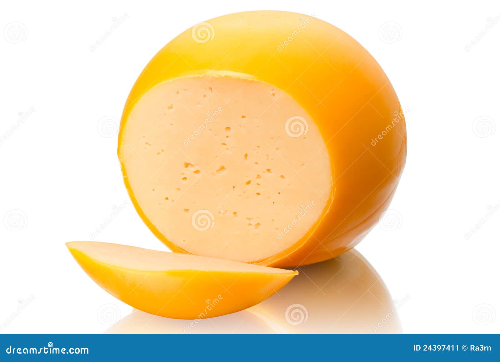 Cheese in the Shape of a Ball Stock Image - Image of white, color: 24397411