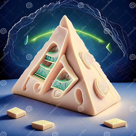 Cheese-shaped alien stock illustration. Illustration of alien - 303811651
