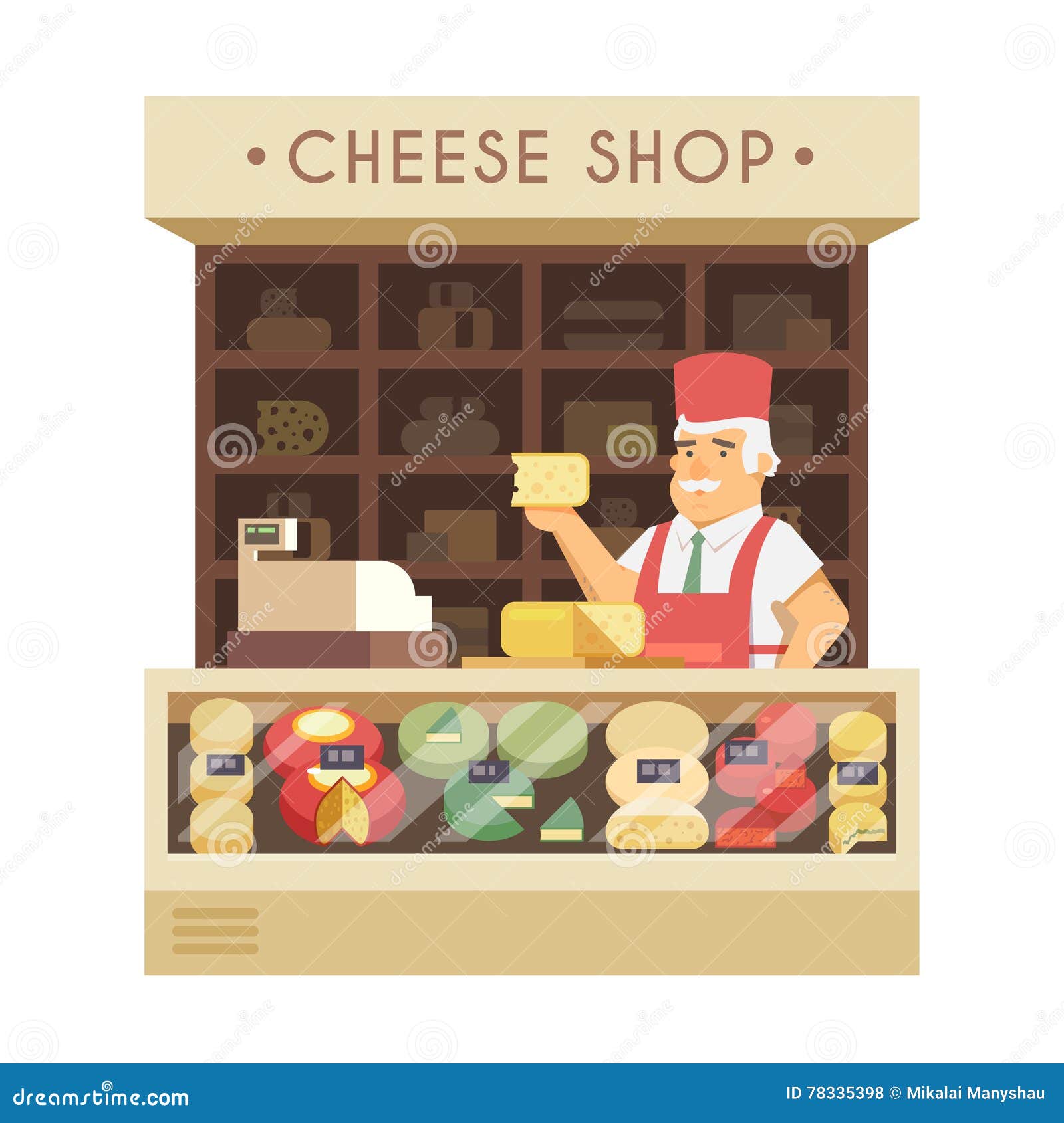 Cheese Shop Design Template For Banner, Poster, Flyer. Royalty-Free ...