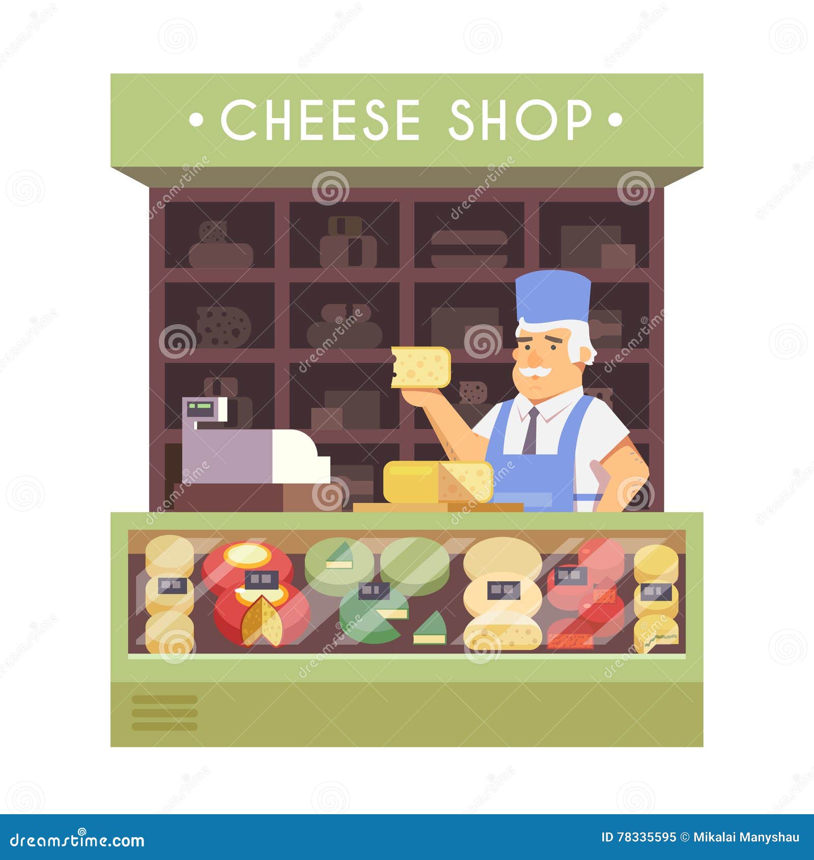 Cheese Shop Design Template For Banner, Poster, Flyer. Royalty-Free ...