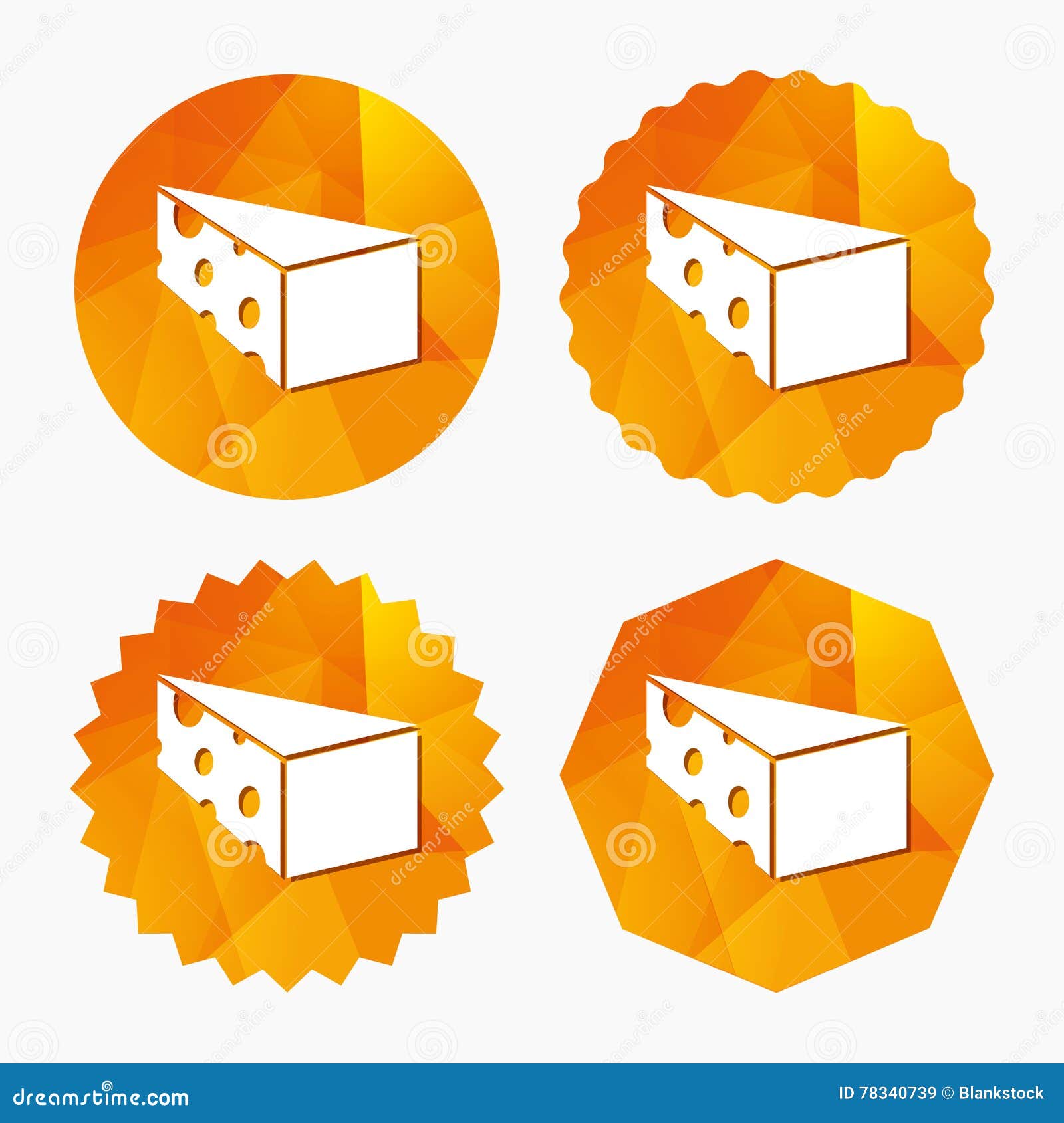 Cheese Sign Icon. Slice of Cheese. Stock Vector - Illustration of ...