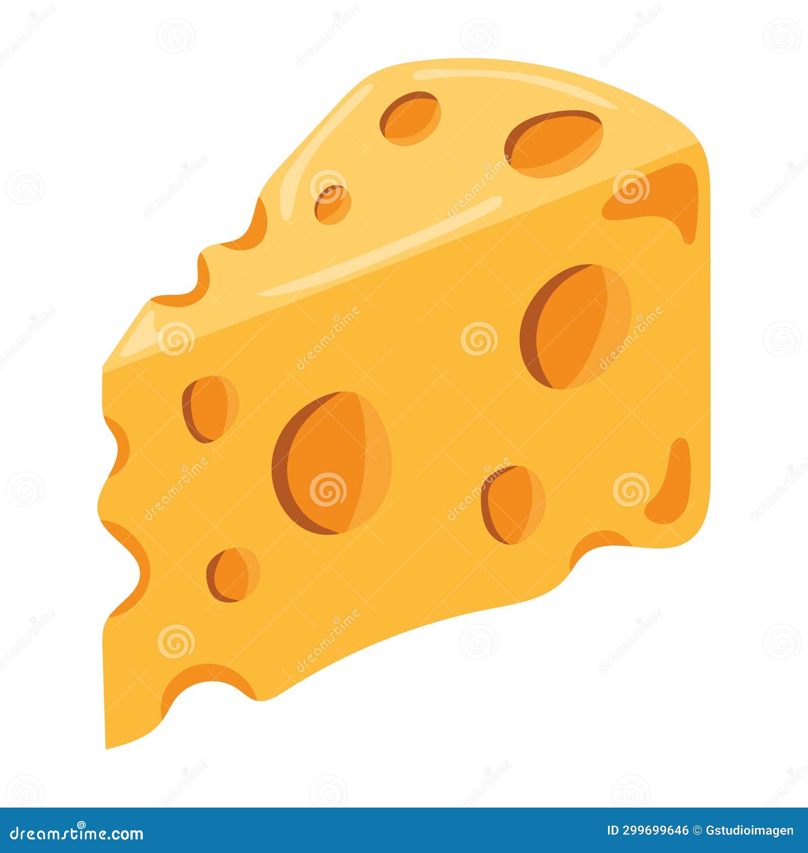 Cheese slice illustration stock illustration. Illustration of piece ...