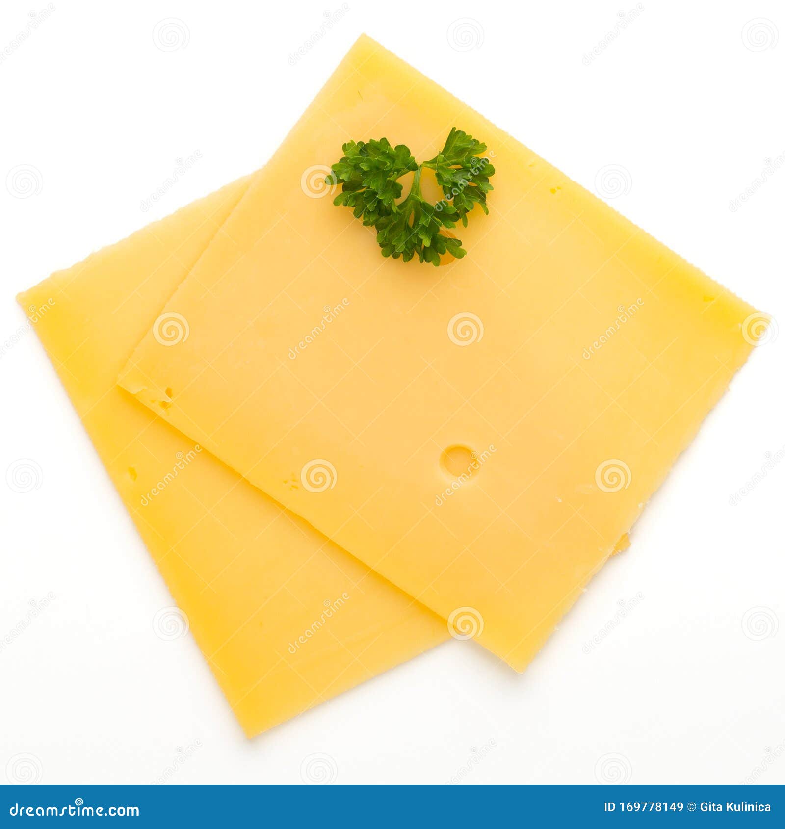 Cheese Slice Isolated on the White Background Stock Image - Image of ...