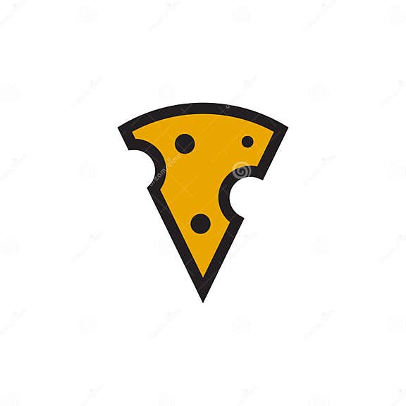 Cheese Slice Logo Design Template Stock Vector - Illustration of ...