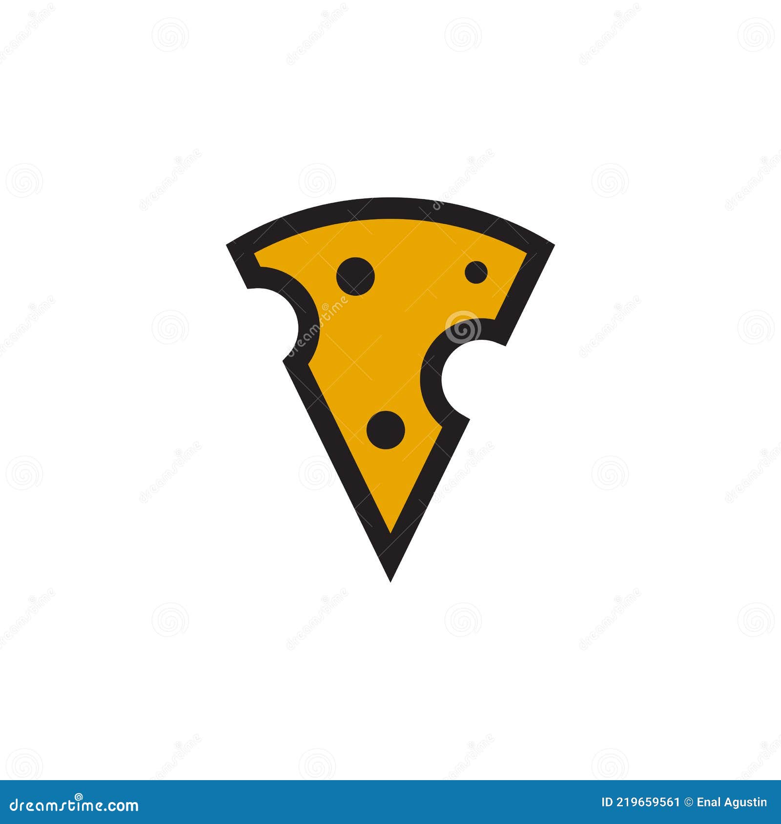 Cheese Slice Logo Design Template Stock Vector - Illustration of ...