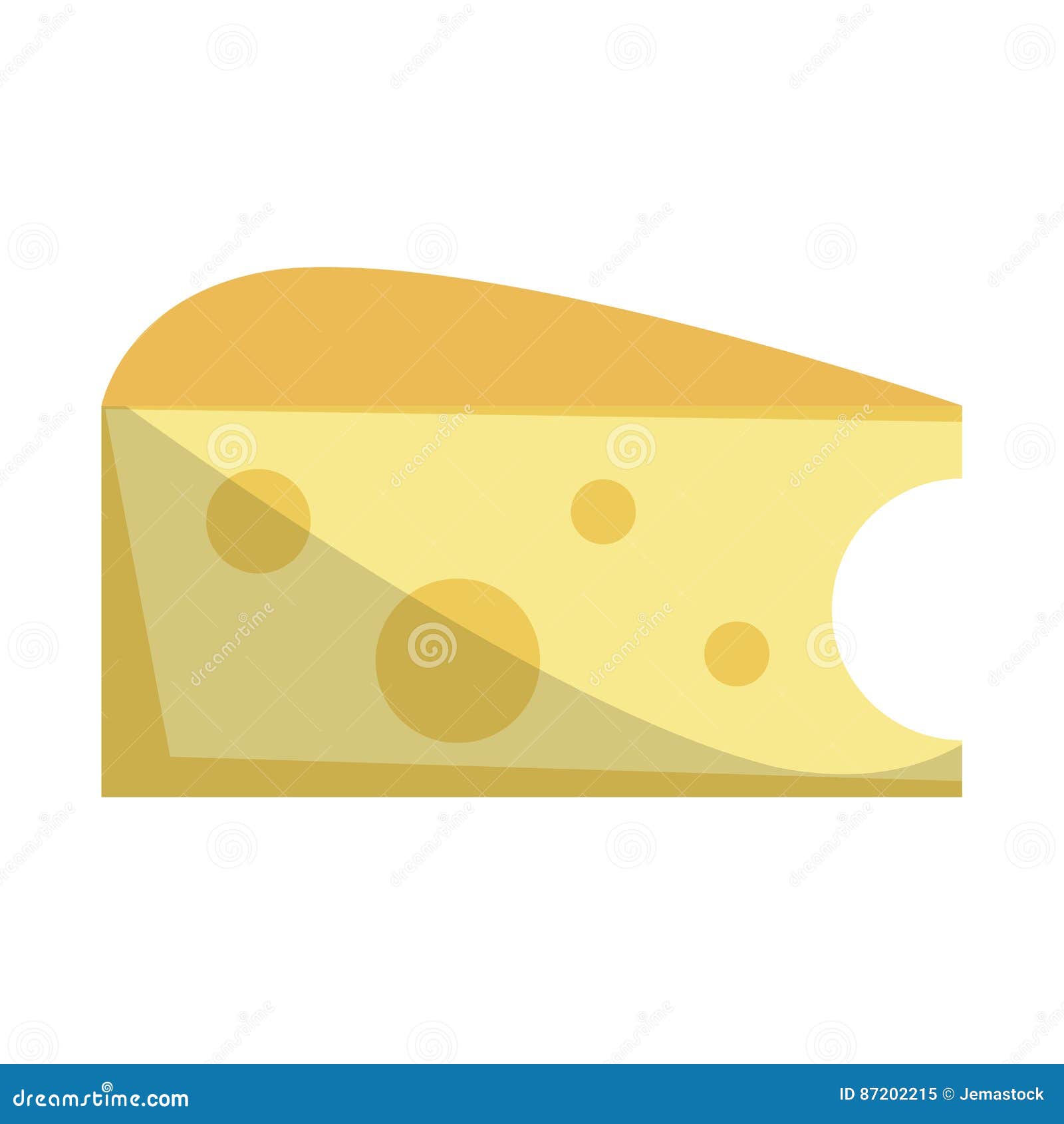 Cheese slice snack icon stock vector. Illustration of object - 87202215
