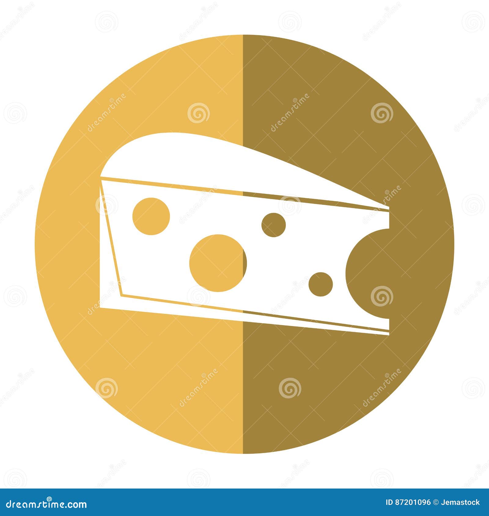 Cheese slice snack shadow stock vector. Illustration of design - 87201096