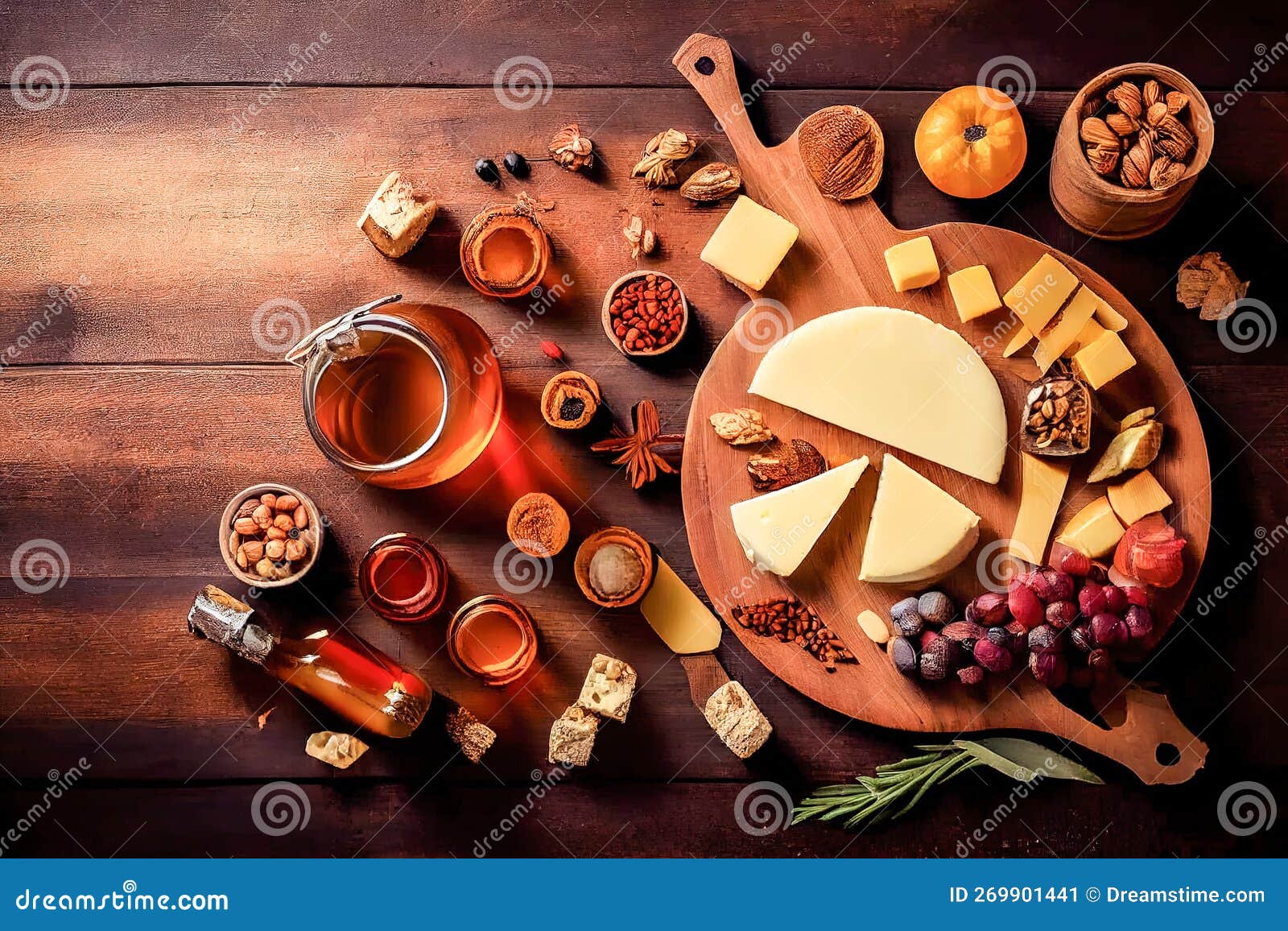 Cheese Slice Top View Low Key. Generative AI Stock Illustration ...