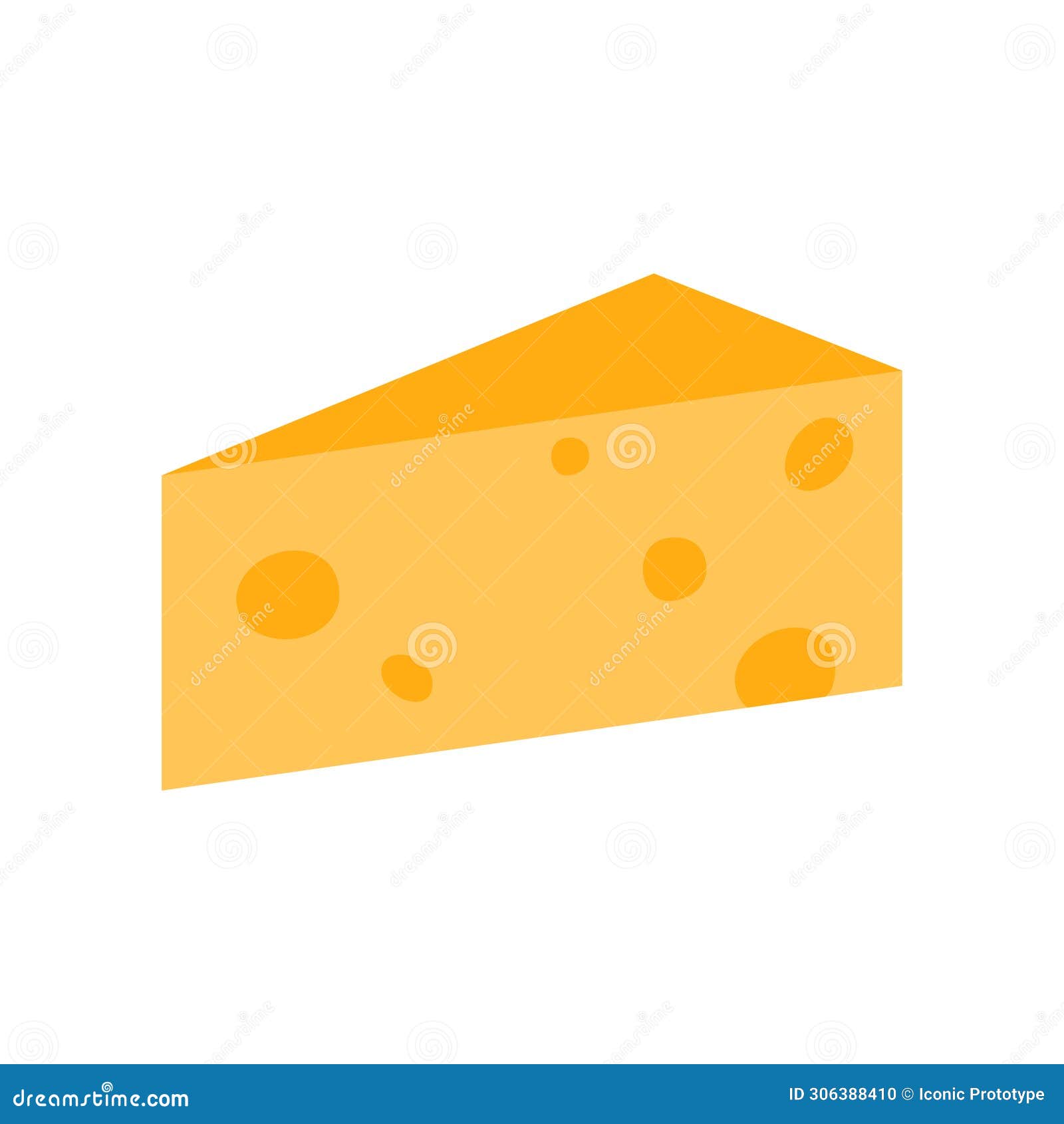 Cheese Slice of Triangle Shape with Holes, Dairy Farm Product Stock ...