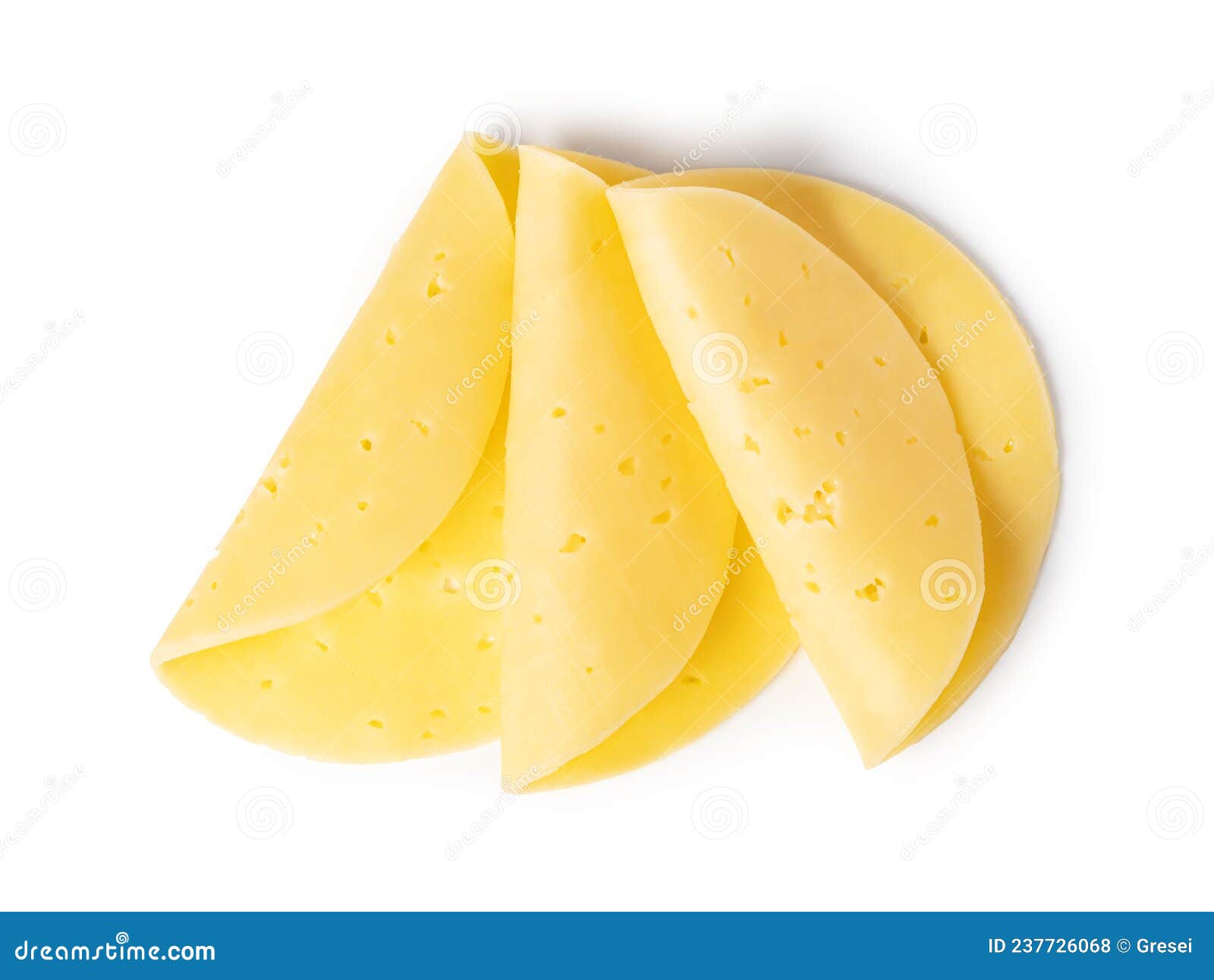 Cheese Slice on a White Background Stock Photo - Image of healthy ...
