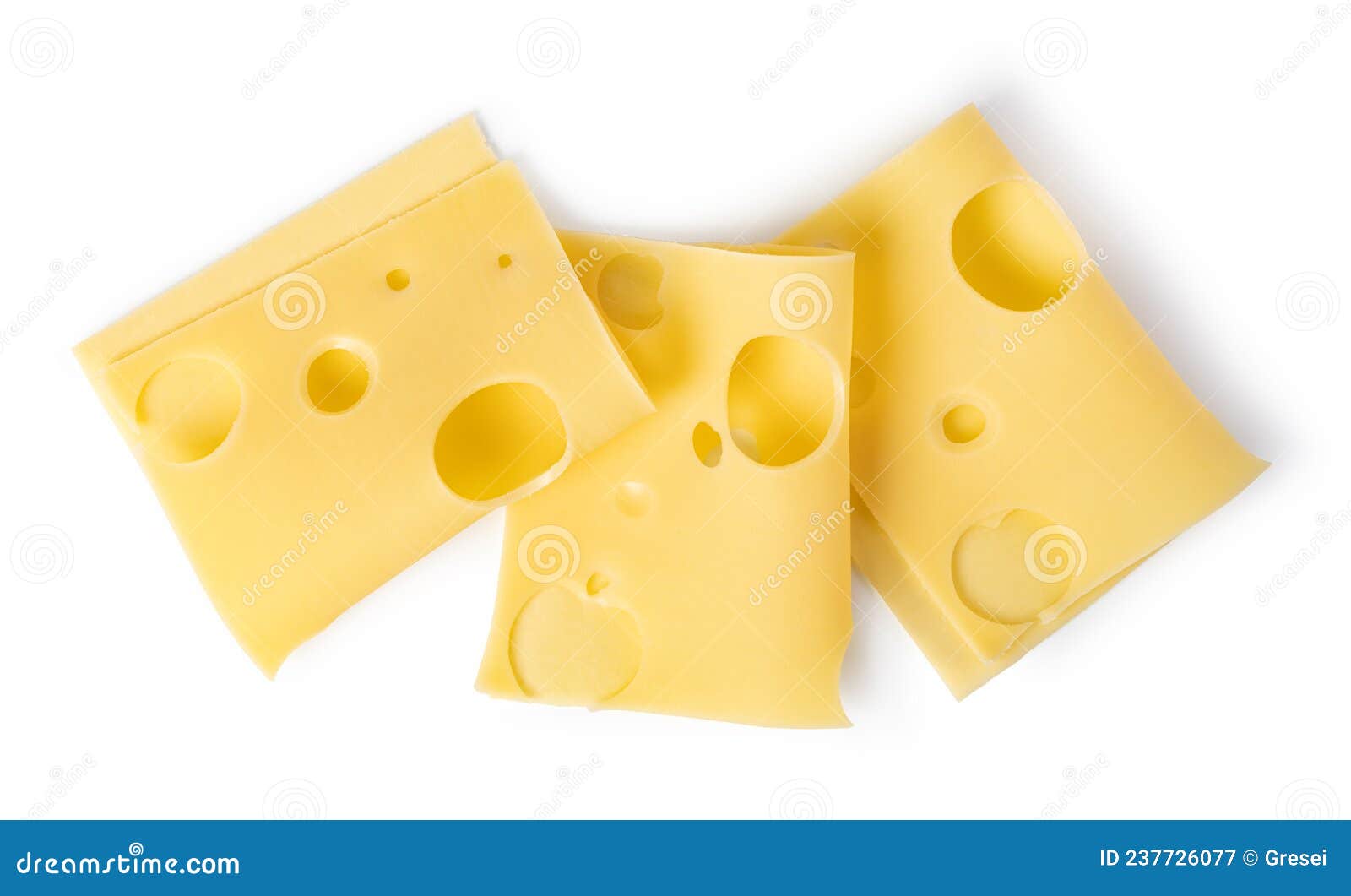 Cheese Slice on a White Background Stock Image - Image of delicious ...