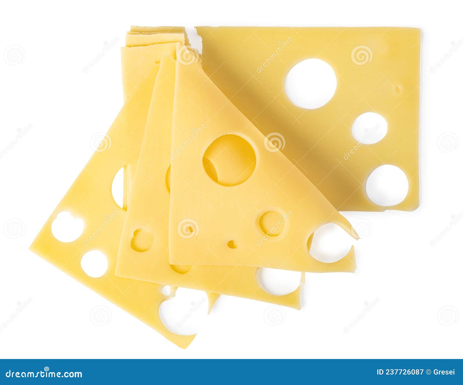 Cheese Slice on a White Background Stock Image - Image of dairy, white ...