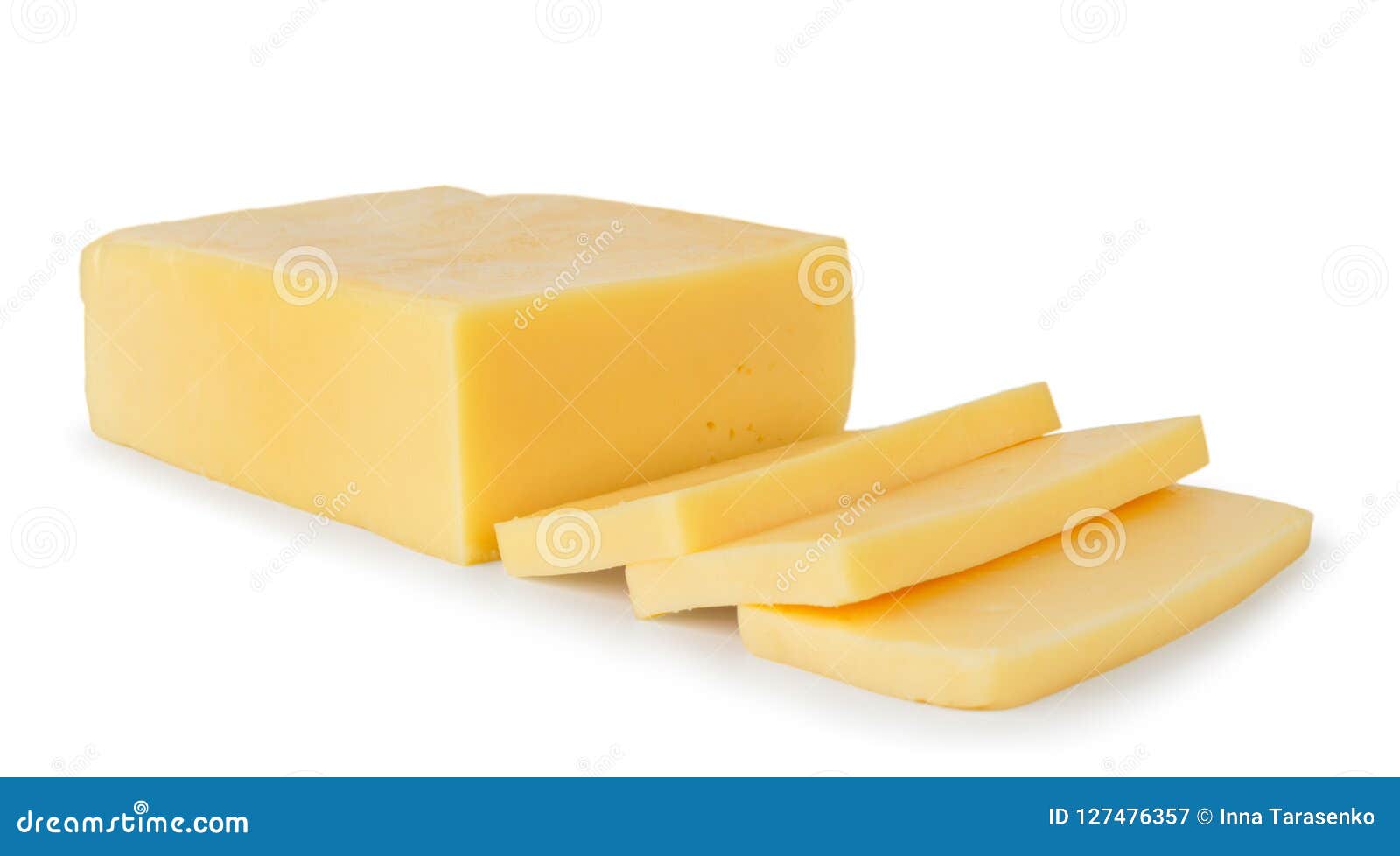 Cheese Sliced Close-up on a White. Isolated Stock Image - Image of ...