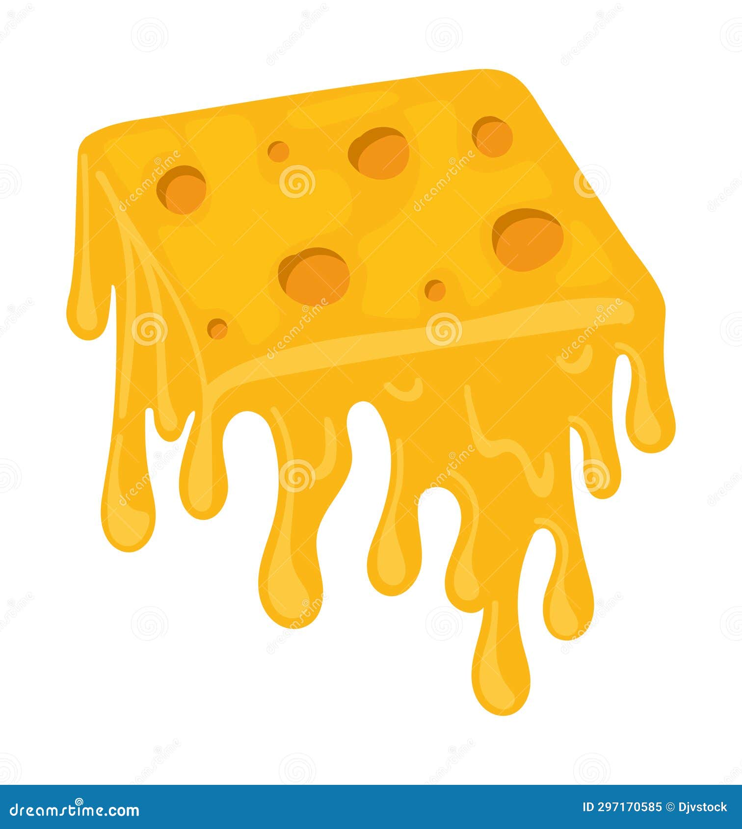 Cheese sliced melted fresh stock illustration. Illustration of cheddar ...