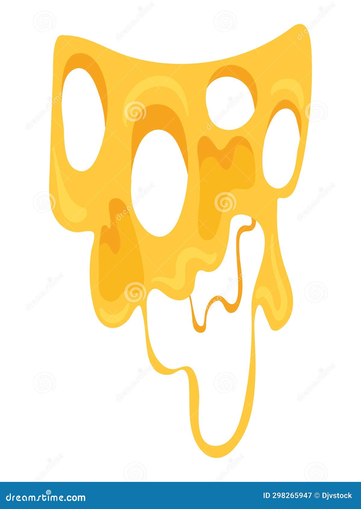 Cheese Sliced Melted Isolated Stock Vector - Illustration of meal ...