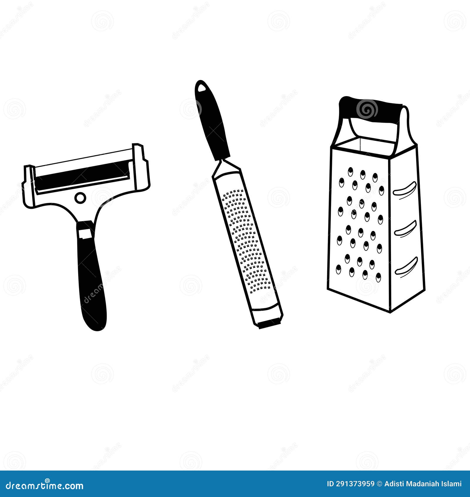 Cheese Slicers and Graters Vector Set Stock Illustration - Illustration ...