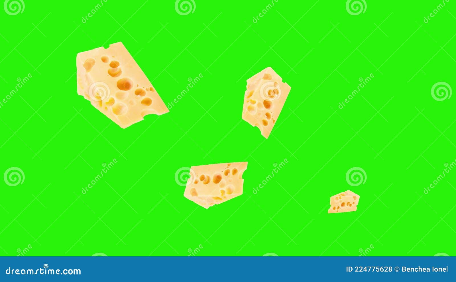 Cheese Slices Animation Graphic Source Element, Chroma Key Stock ...
