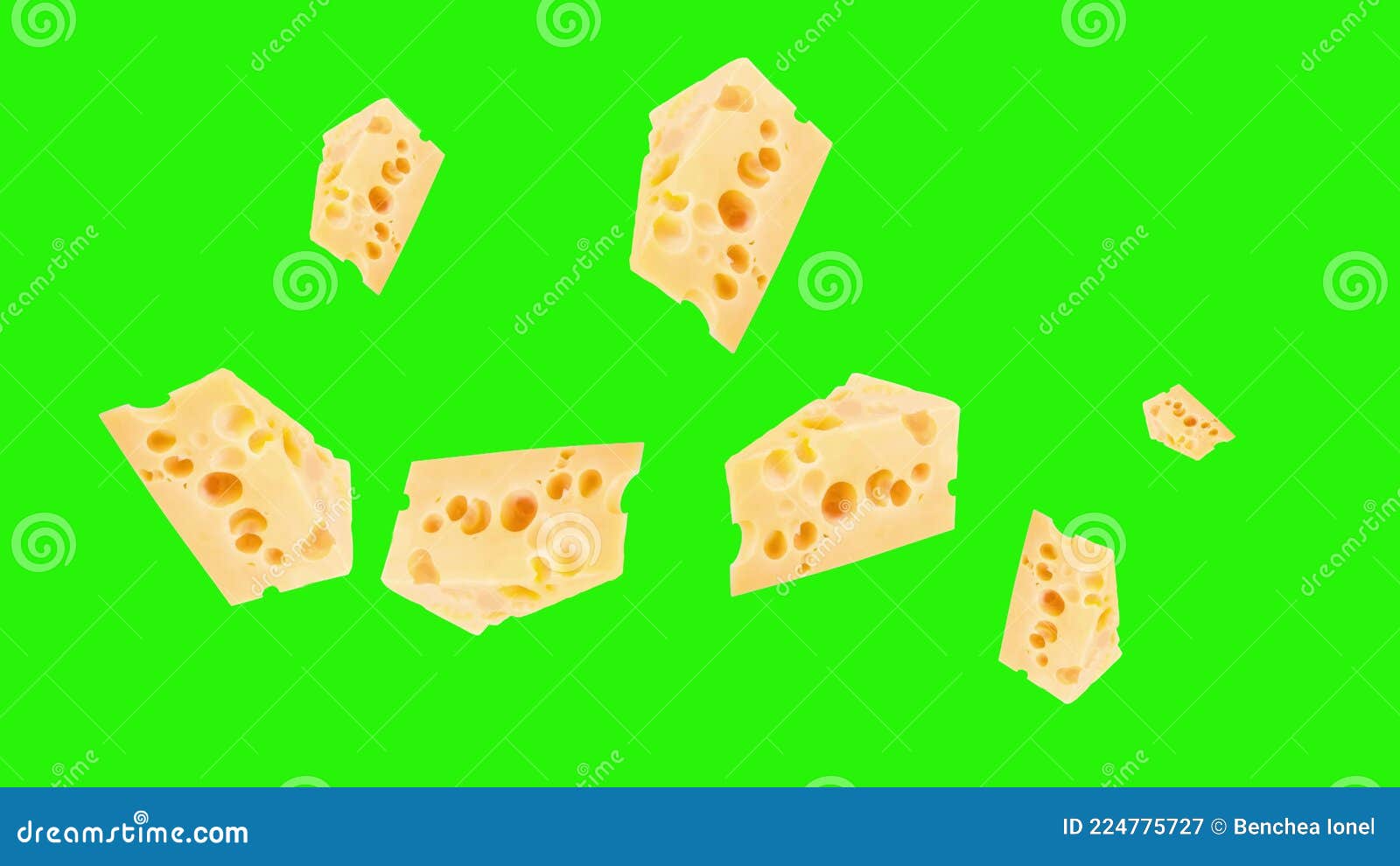Cheese Slices Animation Graphic Source Element, Chroma Key Stock Video ...