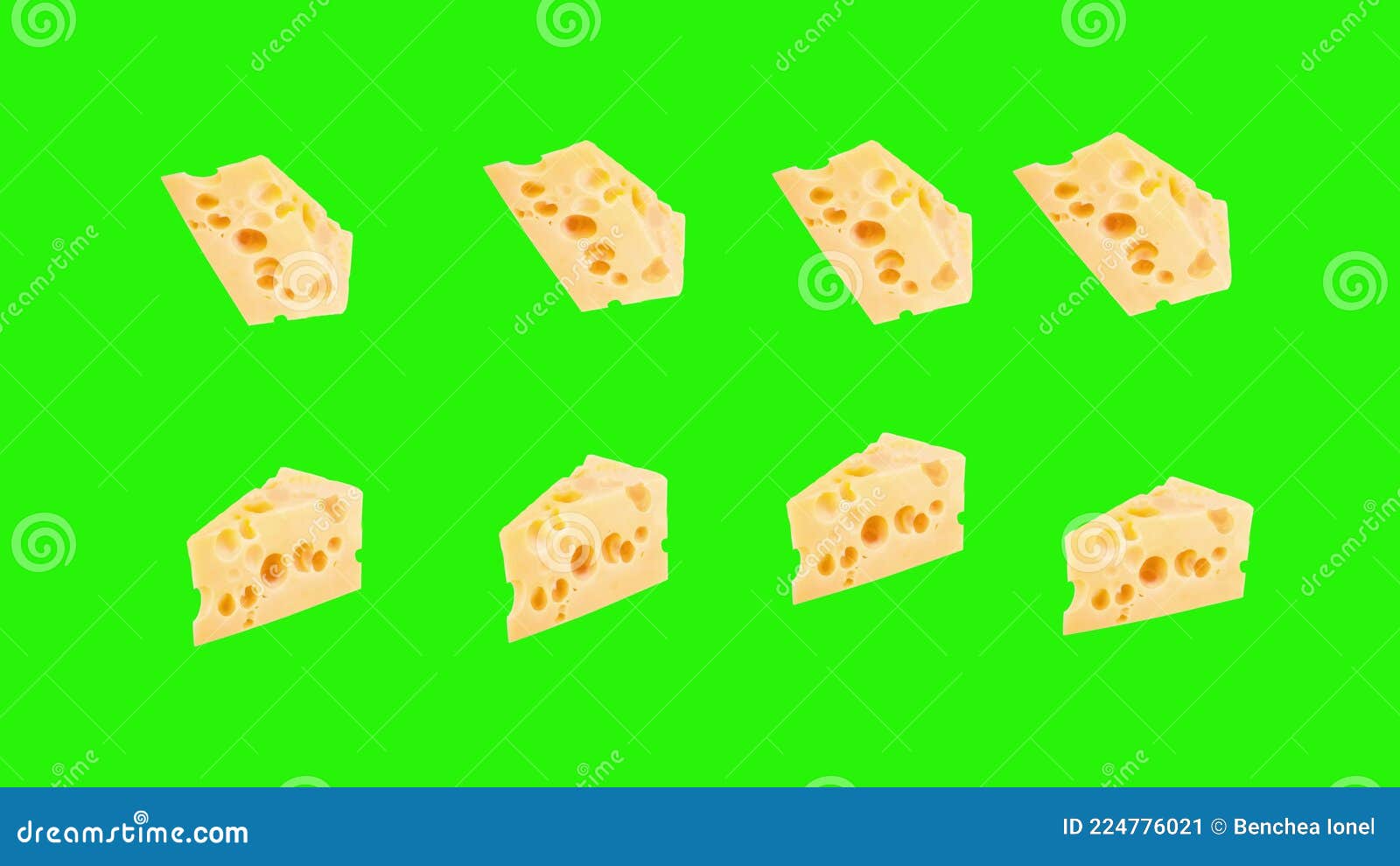 Cheese Slices Animation Graphic Source Element, Chroma Key Stock Video ...