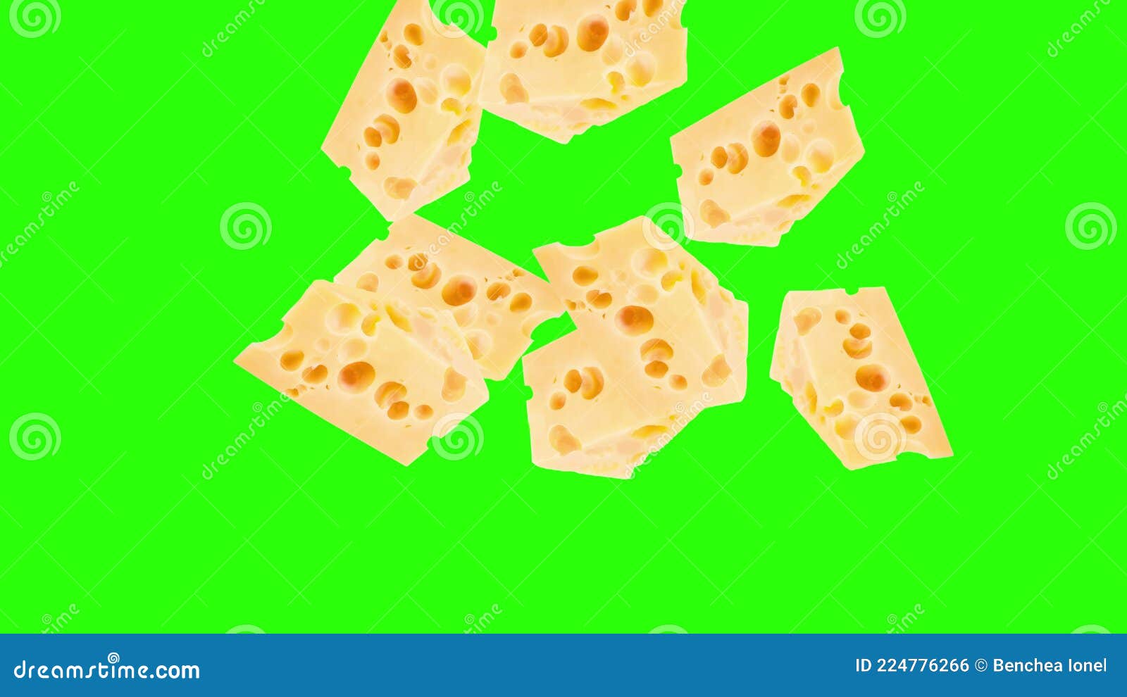 Cheese Slices Animation Graphic Source Element, Chroma Key Stock ...
