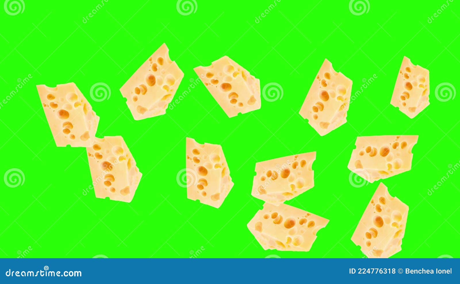 Cheese Slices Animation Graphic Source Element, Chroma Key Stock ...