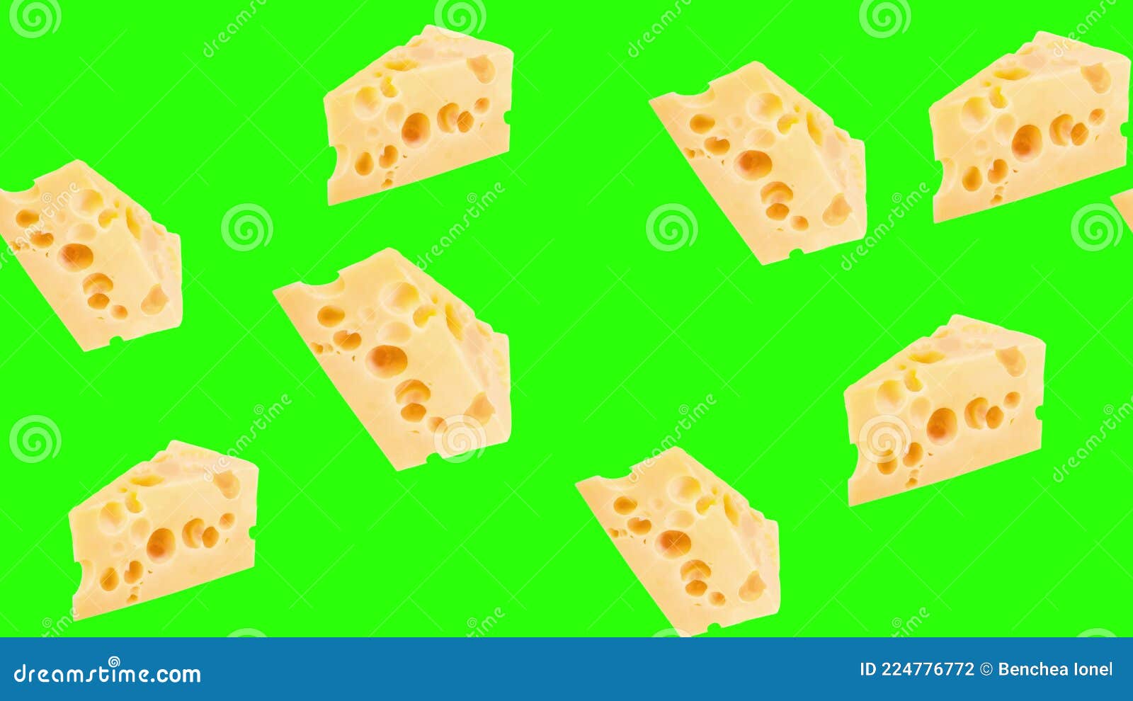Cheese Slices Animation Graphic Source Element, Chroma Key Stock ...