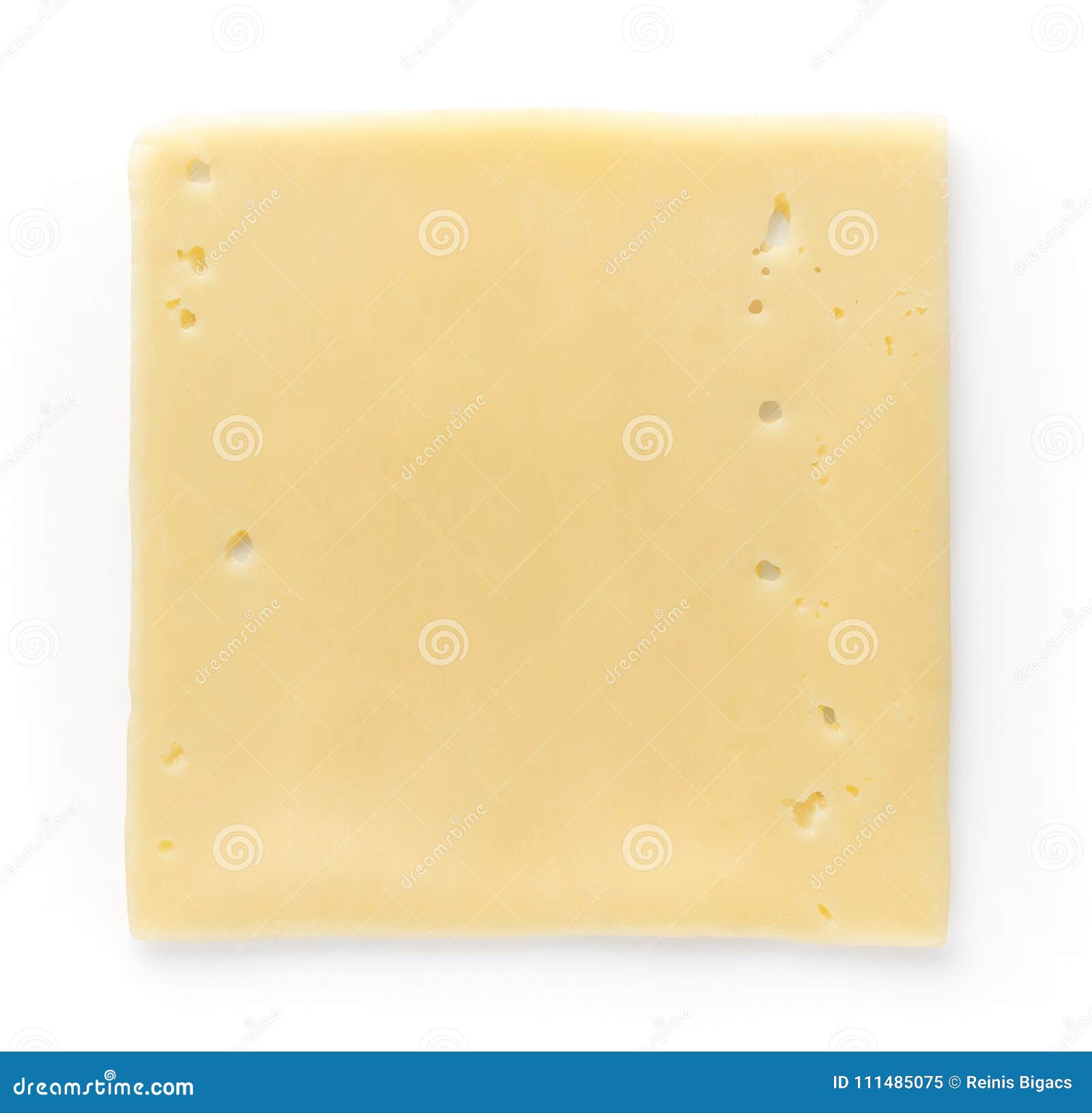 Cheese Slices Isolated on White, from Above Stock Image - Image of ...