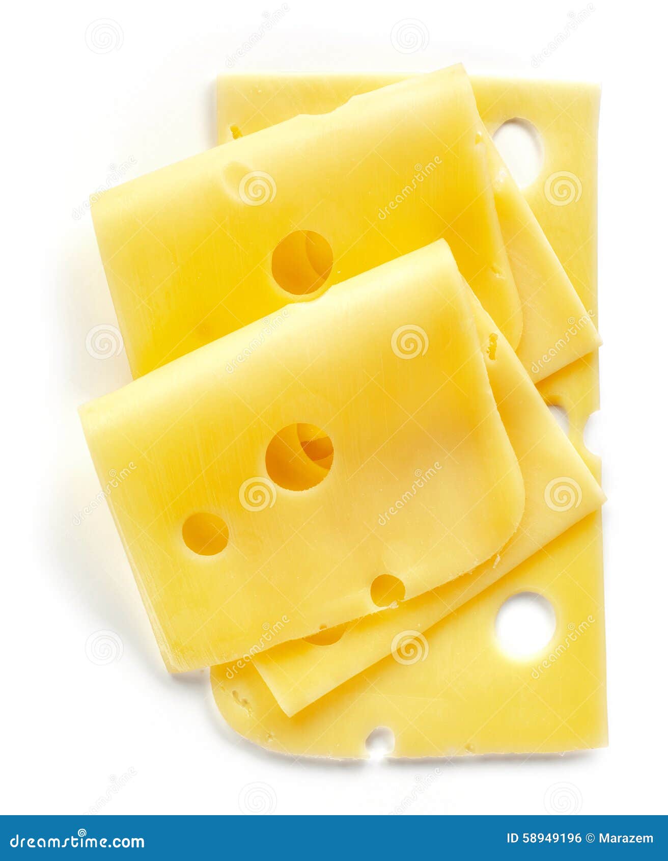 Cheese Slices On White Background Cutout. Stock Image | CartoonDealer ...