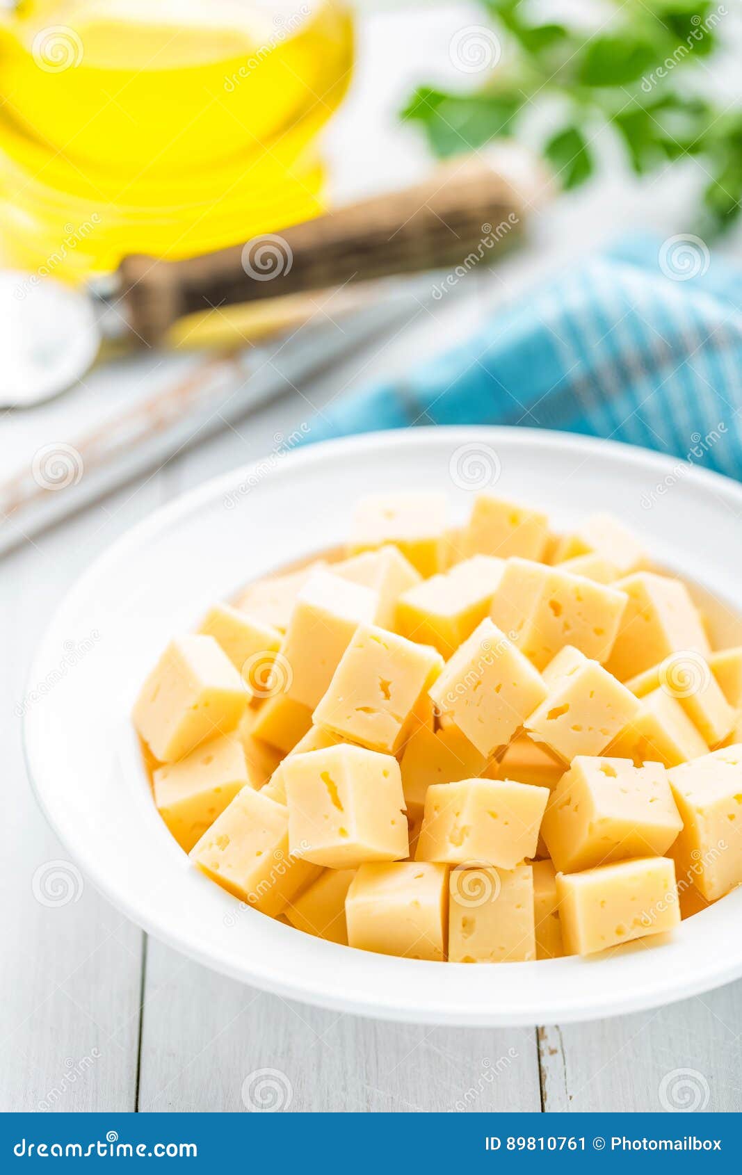 Cheese slices on plate stock image. Image of slices, gouda - 89810761