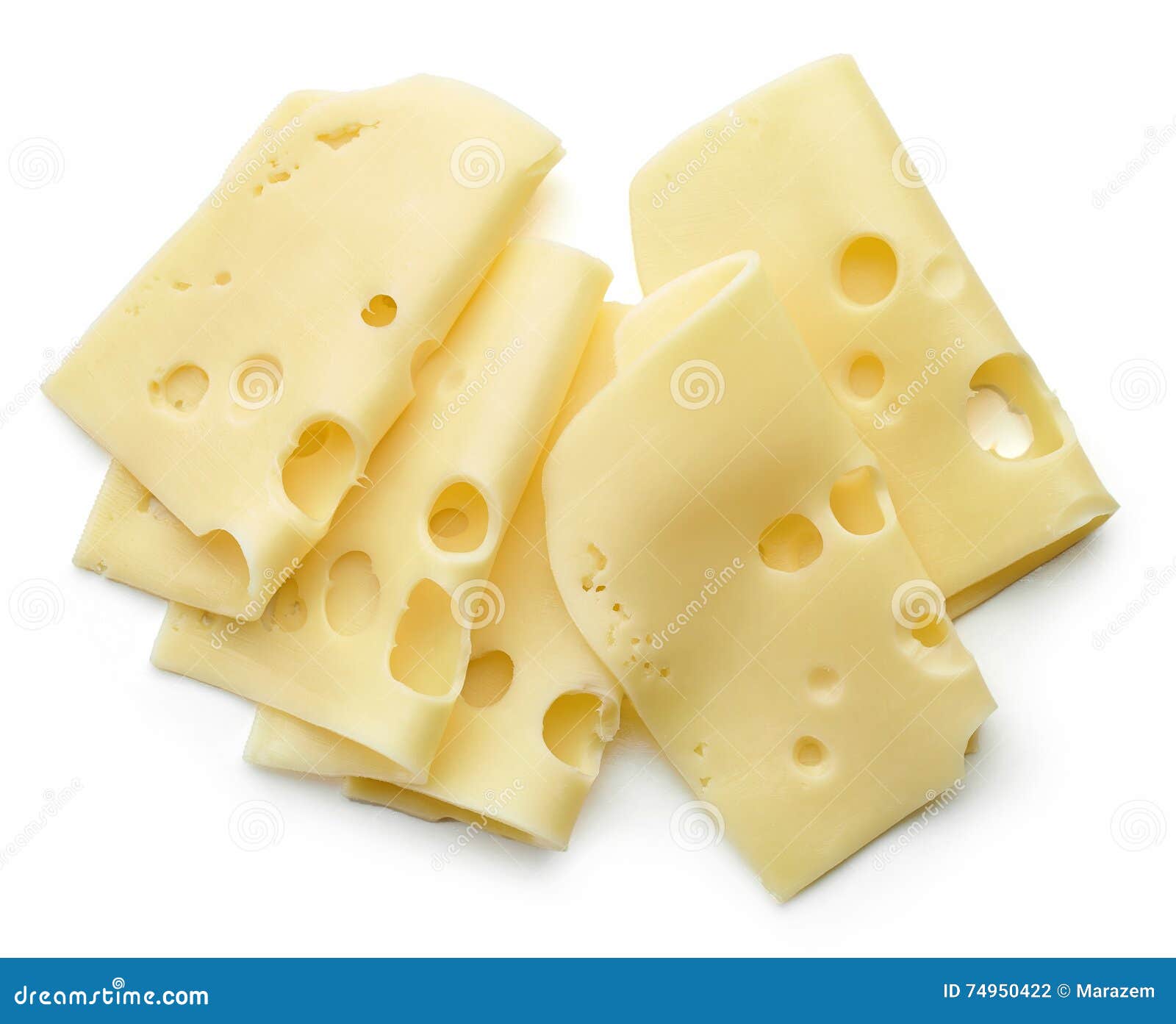 Cheese Slices on White Background Stock Photo - Image of cheese ...