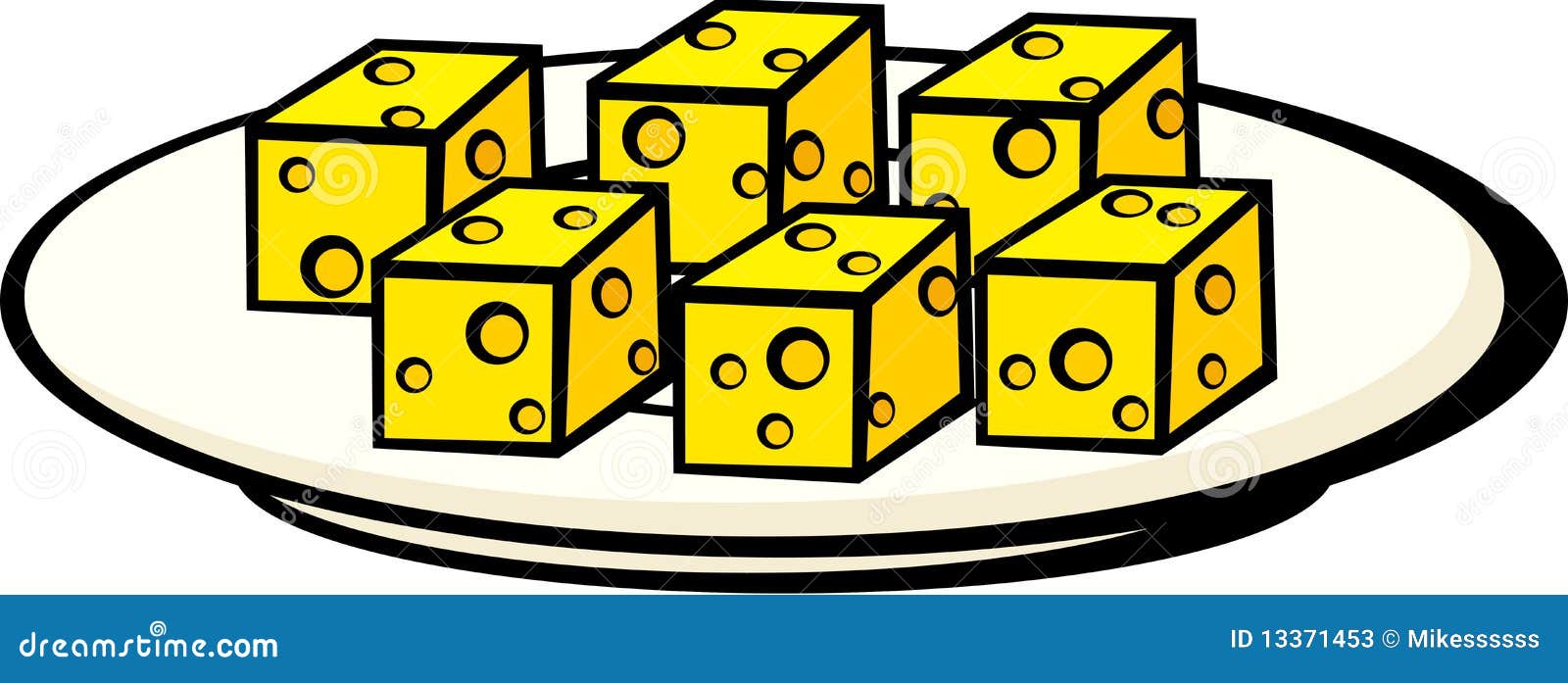 Cheese Snack Dish Vector Illustration Stock Vector - Illustration of ...